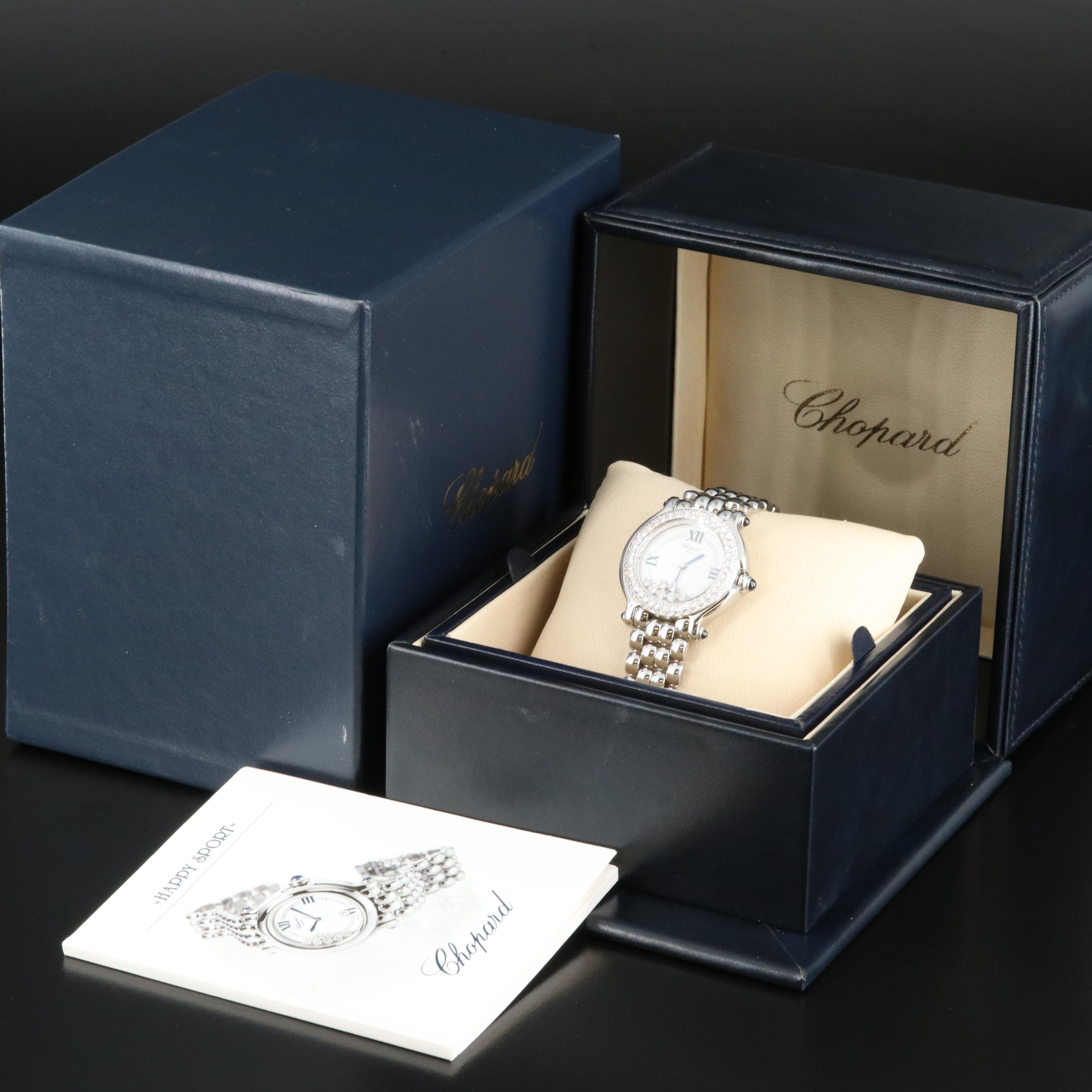 Chopard "Happy Sport" Floating Diamonds Wristwatch | EBTH