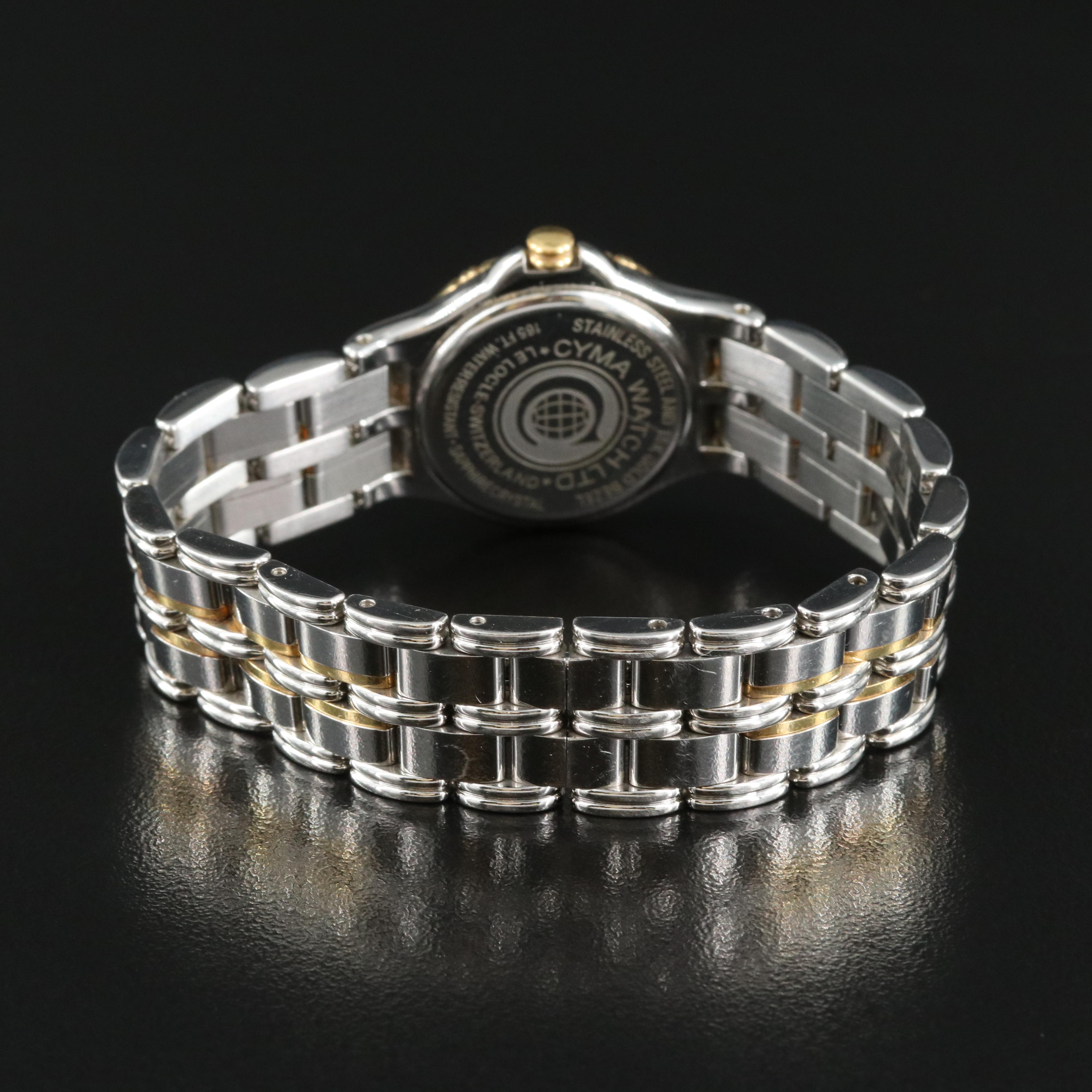 18K and Stainless Steel Cyma Swiss Quartz Wristwatch | EBTH