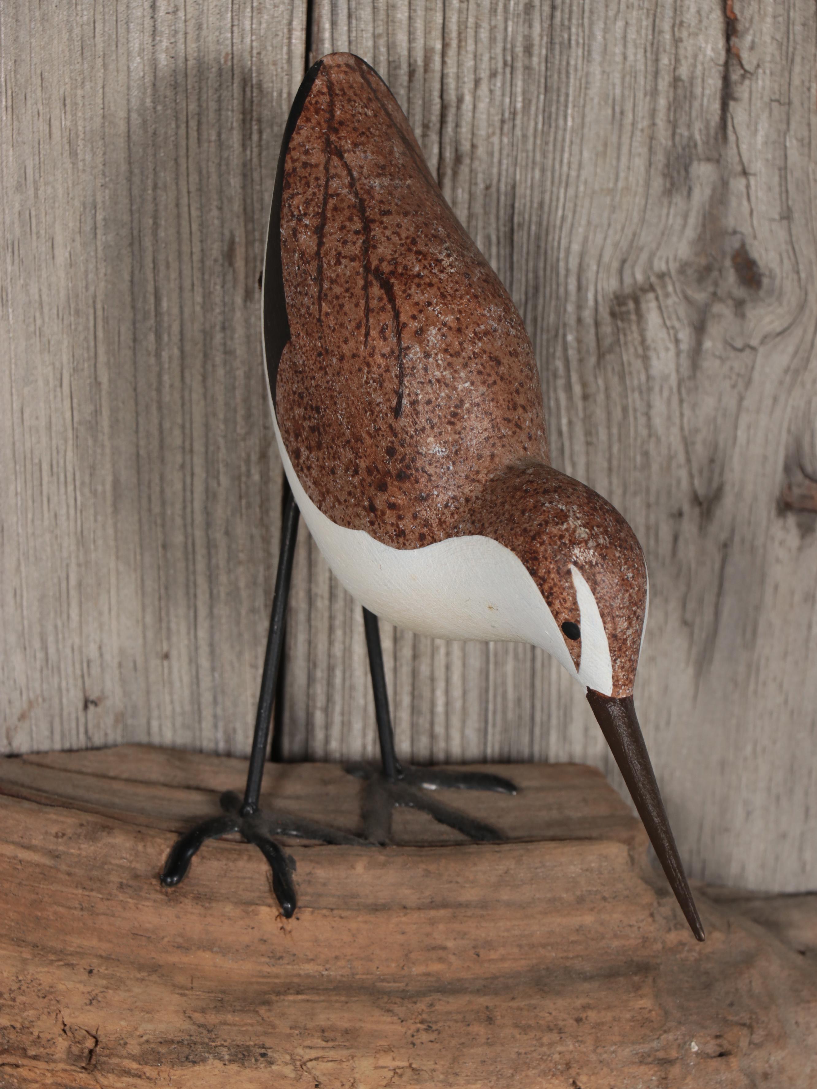 Sue Fulcher & Joe Fulcher Jr. Hand-Carved Wood Sculpture of Bird, 1977 ...