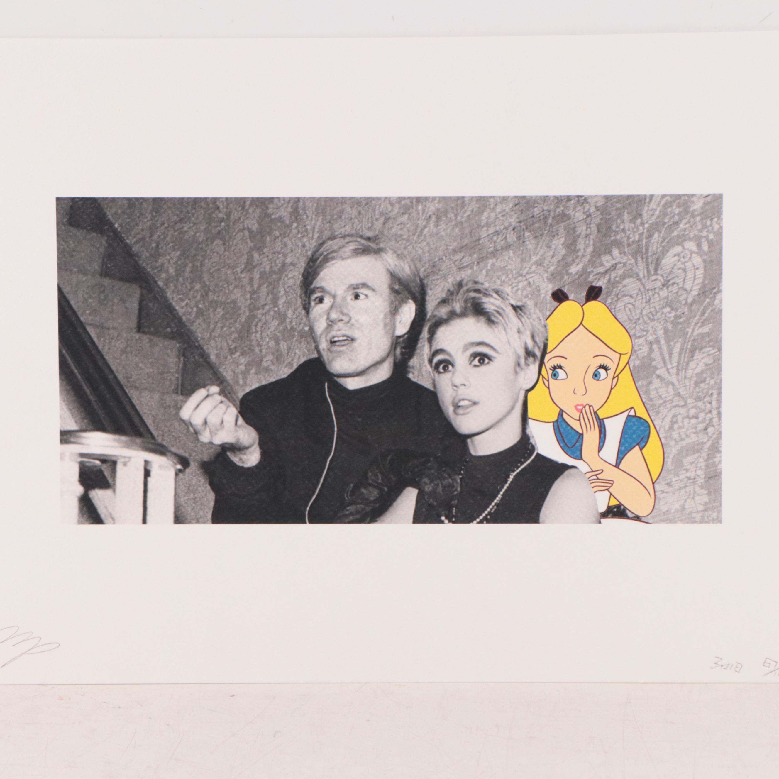 Missing Piece Pop Art Offset Lithograph of Andy Warhol and Edie ...