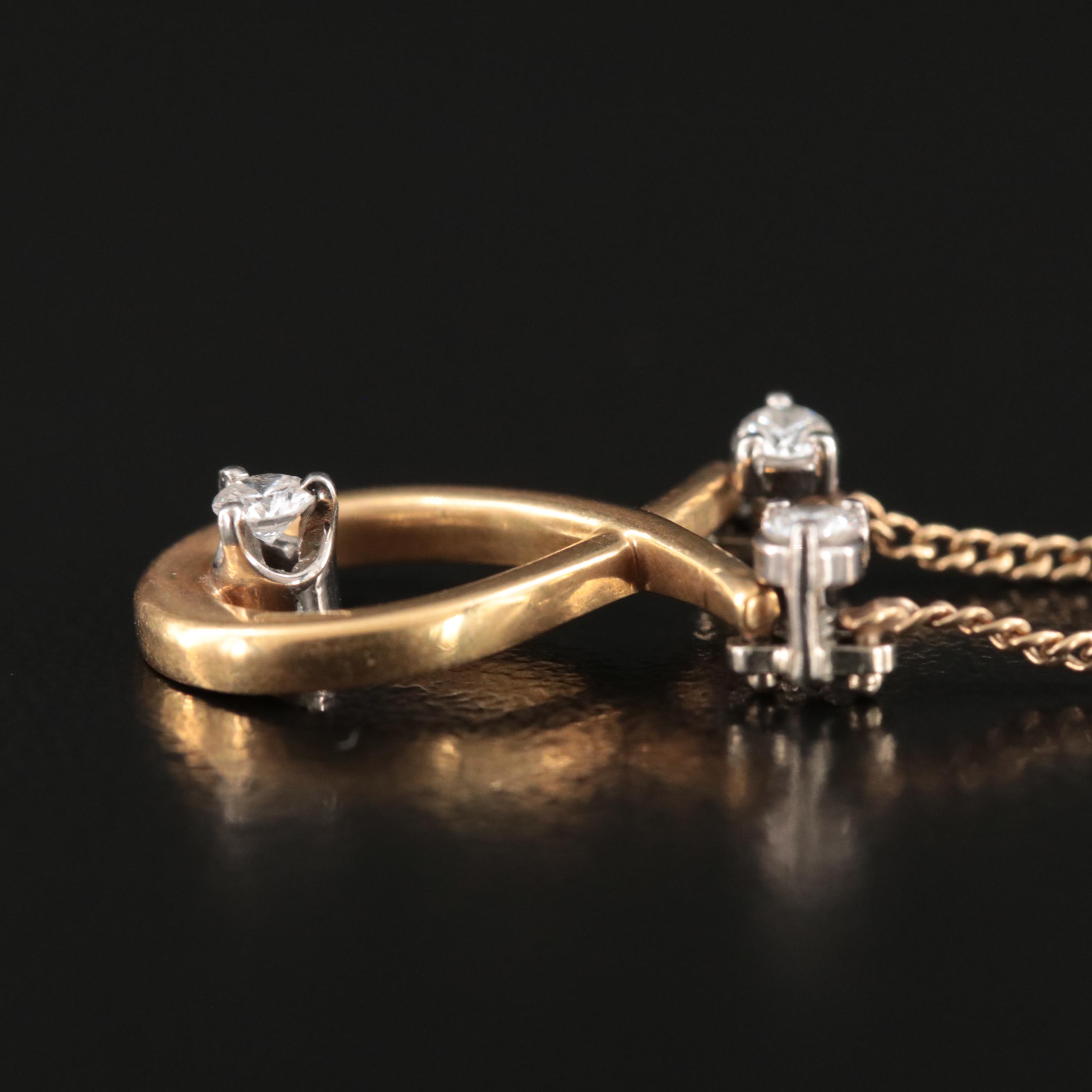 Jabel 14K and 18K Diamond Necklace | EBTH