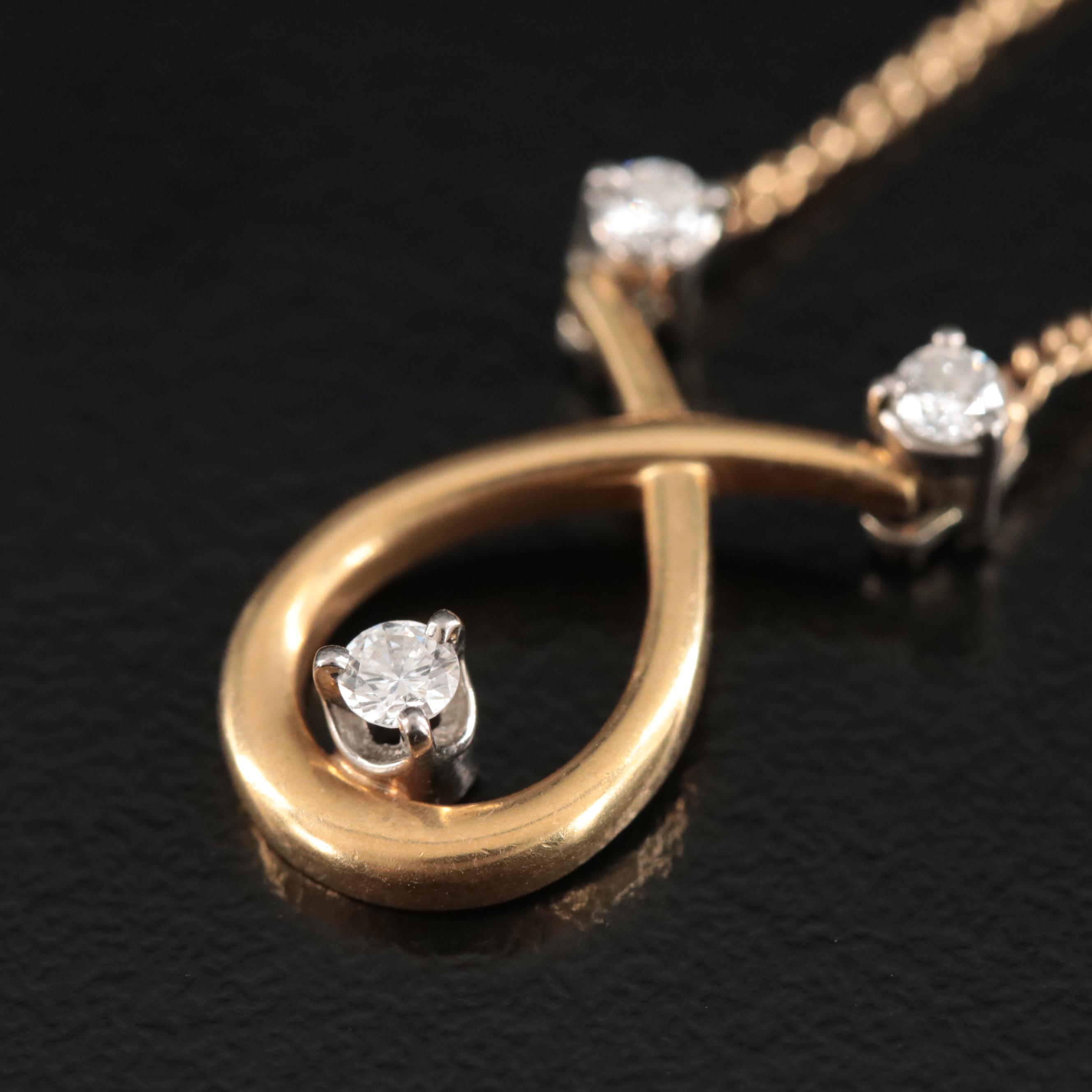 Jabel 14K and 18K Diamond Necklace | EBTH