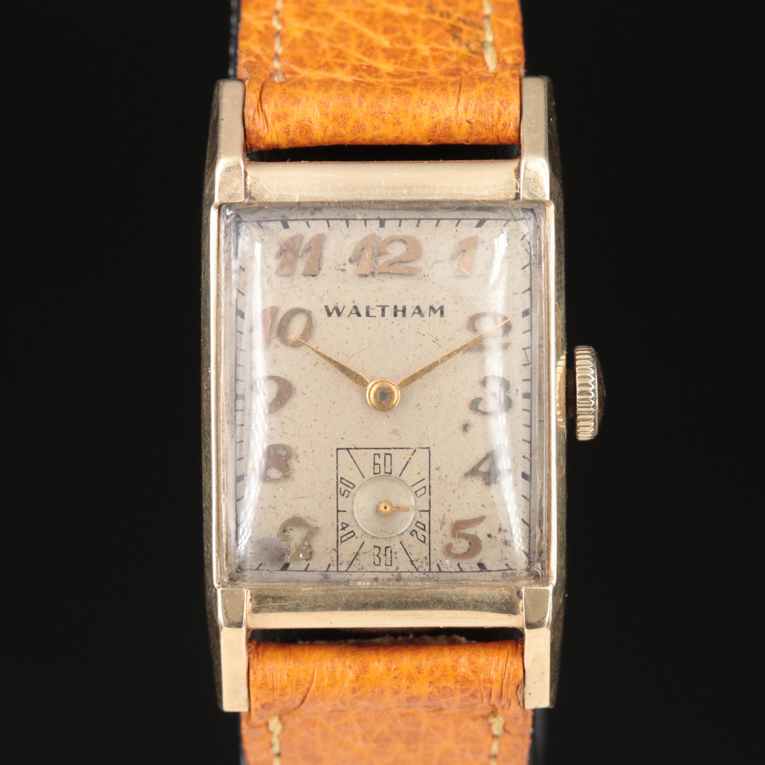 14K Waltham Tank-Shape Wristwatch | EBTH