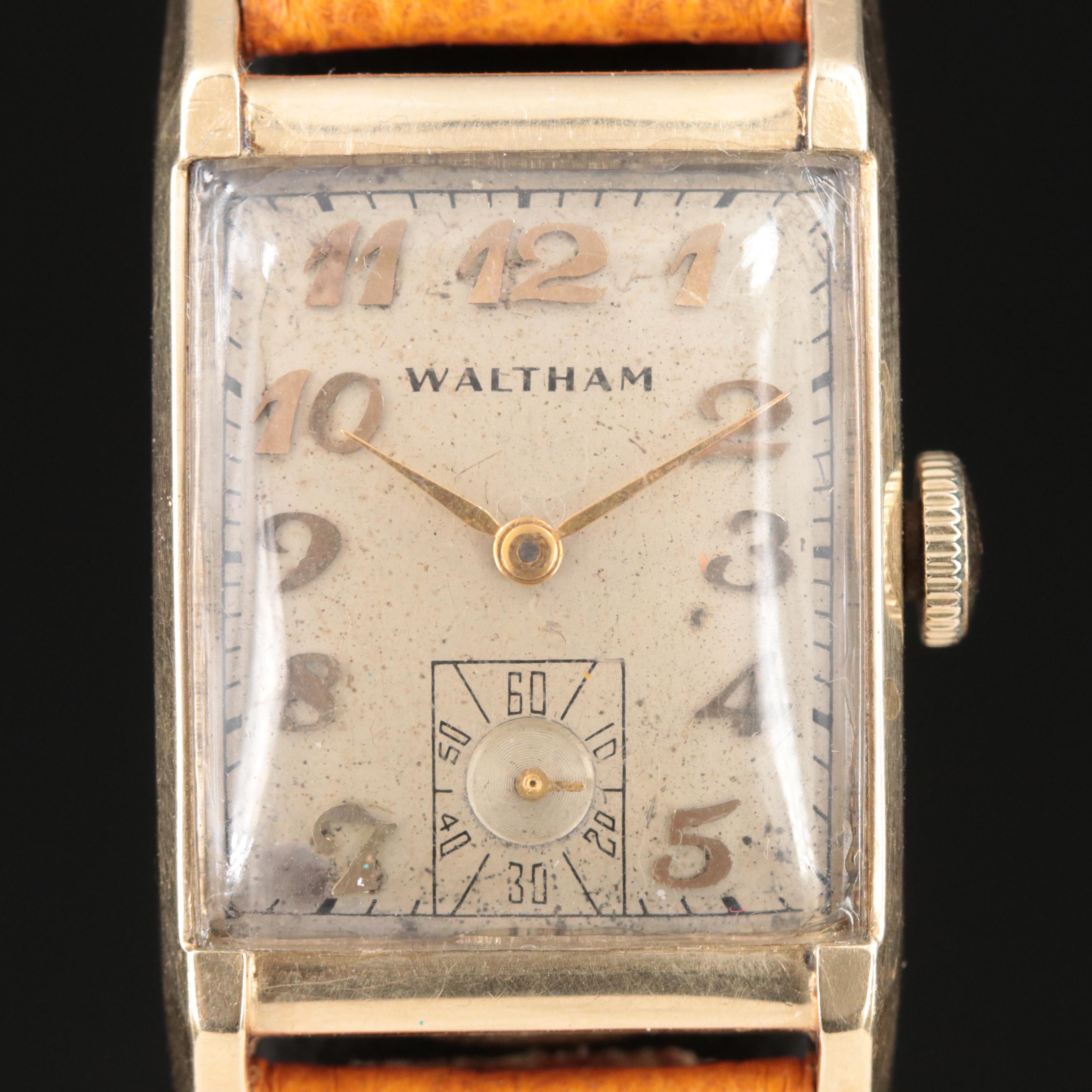 14K Waltham Tank-Shape Wristwatch | EBTH