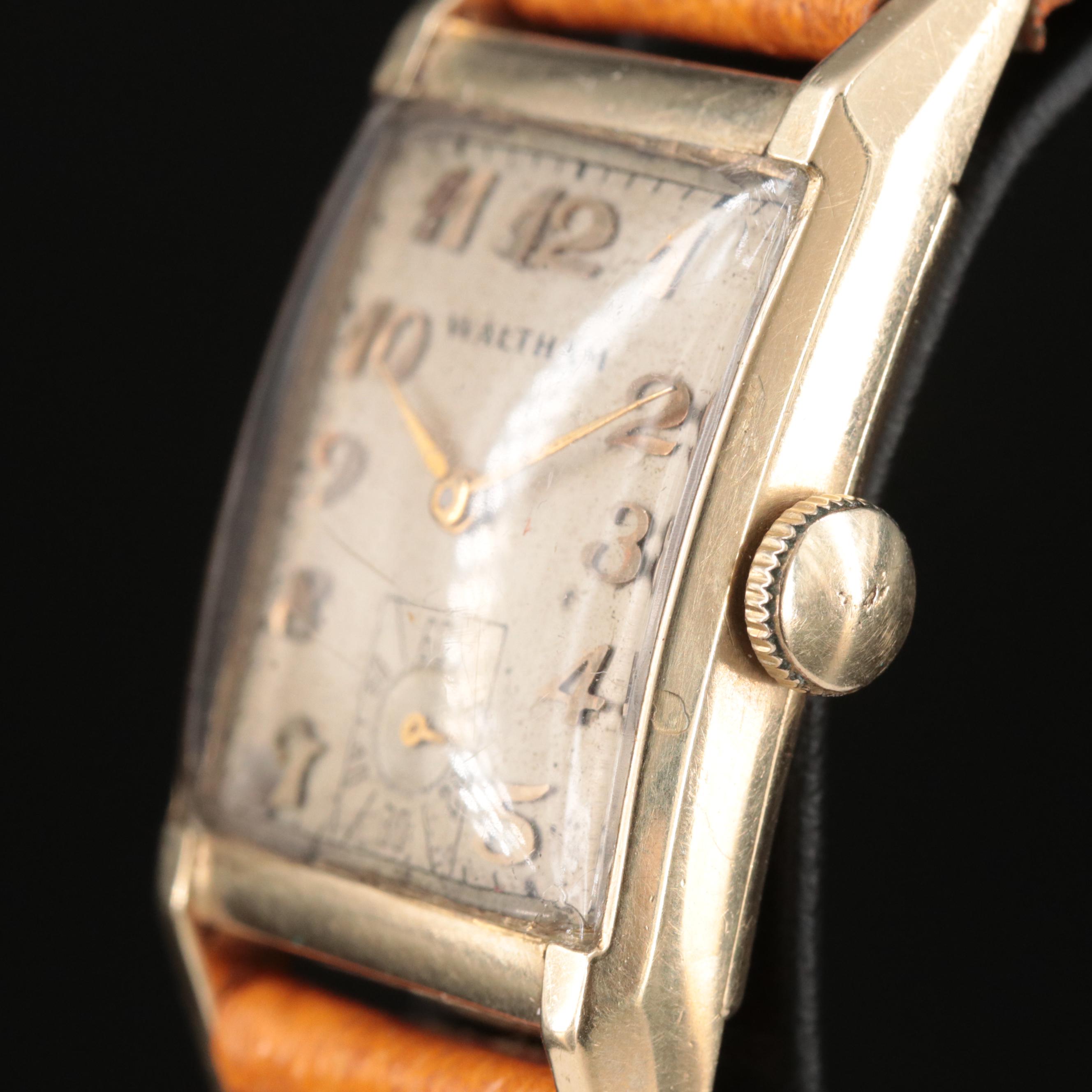 14K Waltham Tank-Shape Wristwatch | EBTH