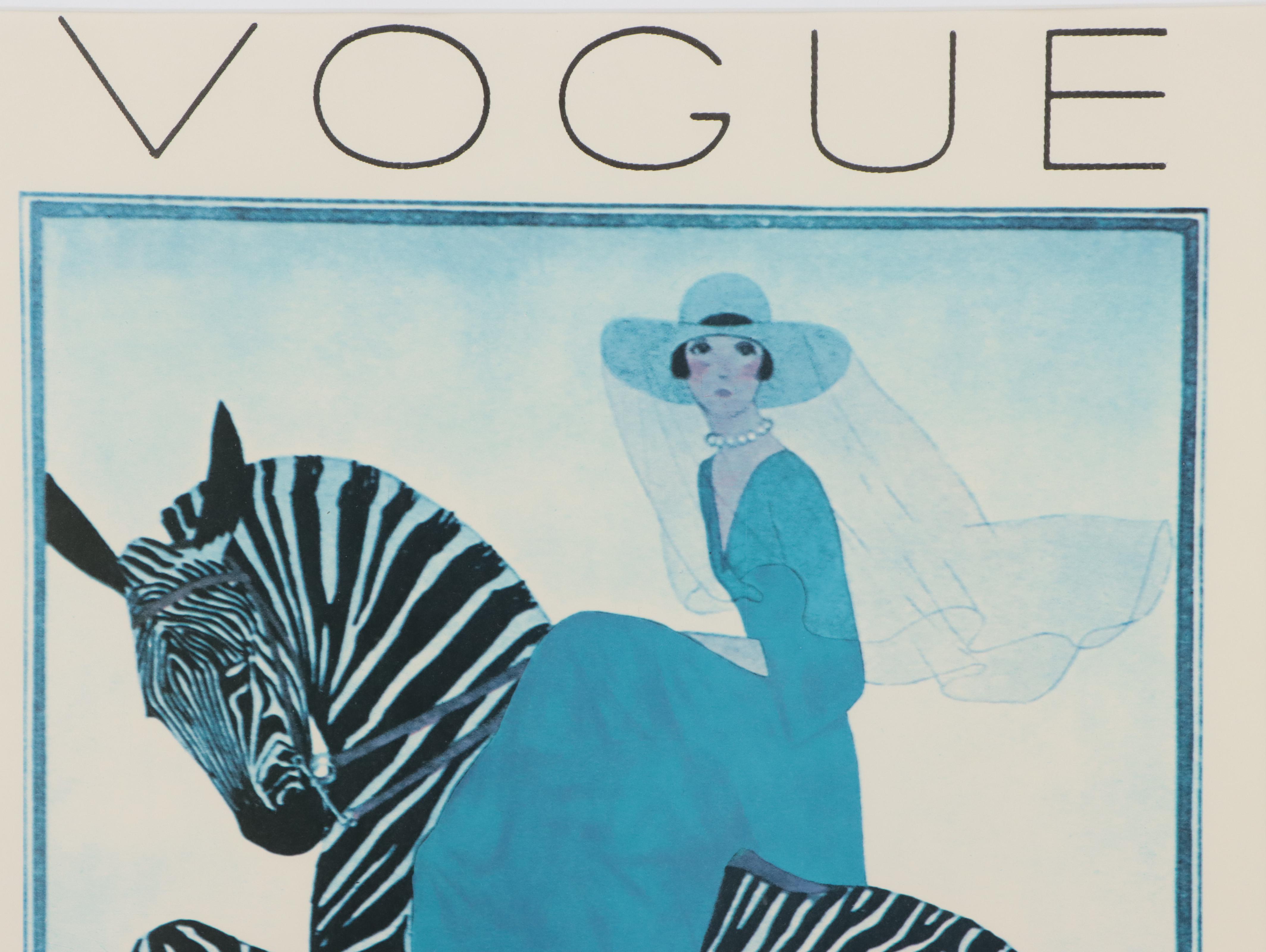 Vogue Offset Lithograph After André Édouard Marty "Southern Fashions ...