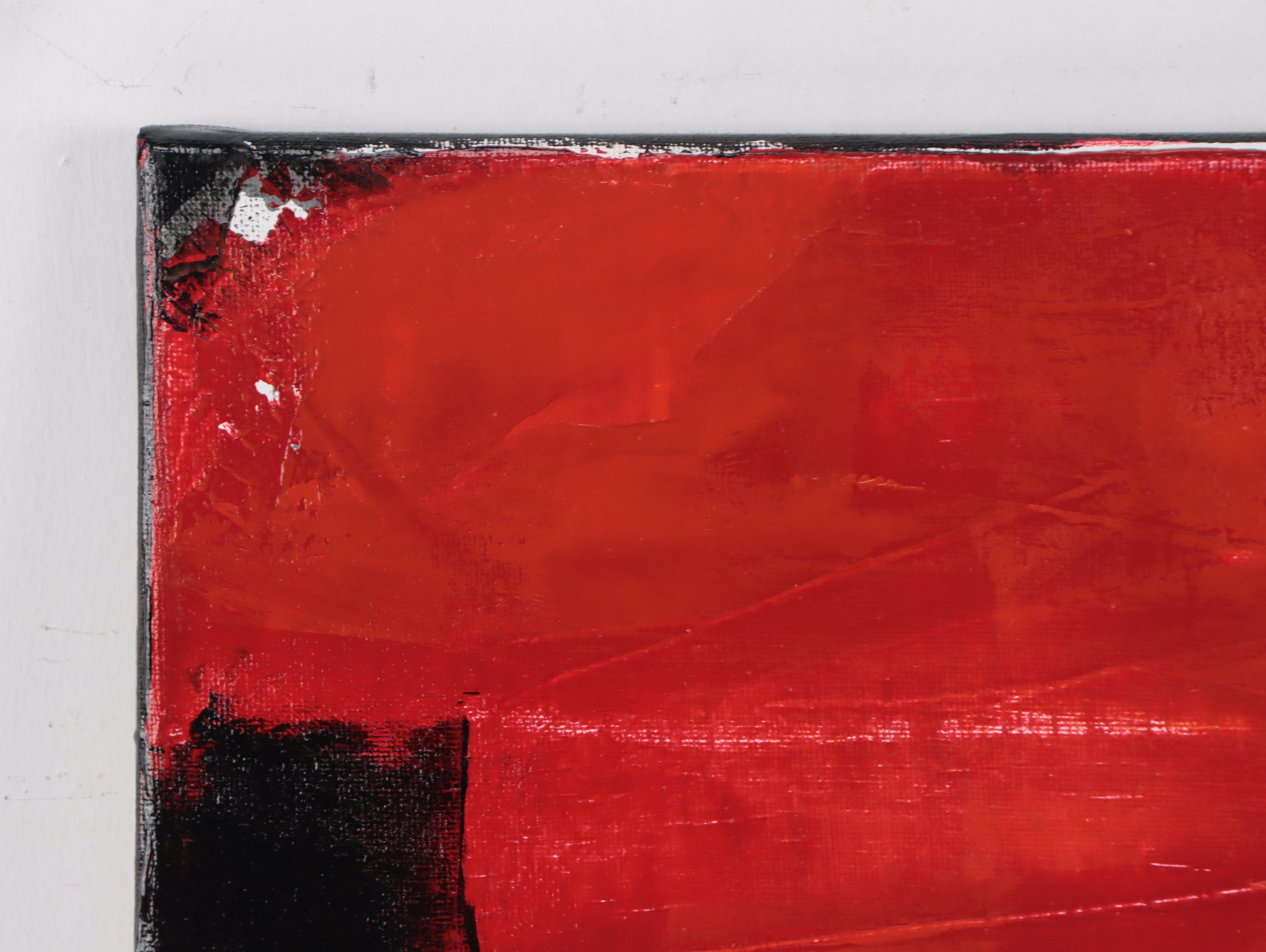 Sanna Abstract Acrylic Painting "Red Sky," 2023 | EBTH