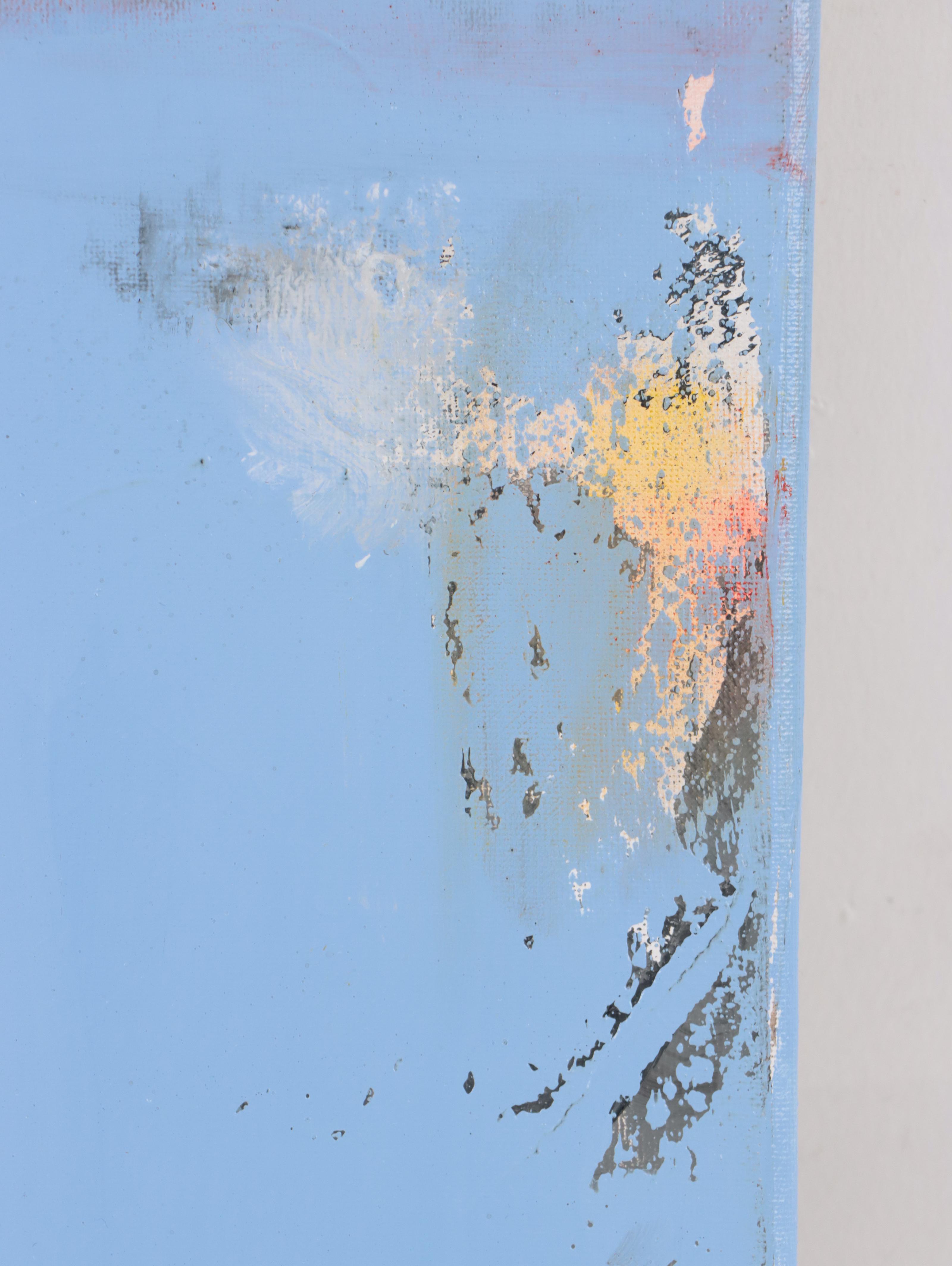 Sanna Abstract Acrylic Painting "Red Sky," 2023 | EBTH