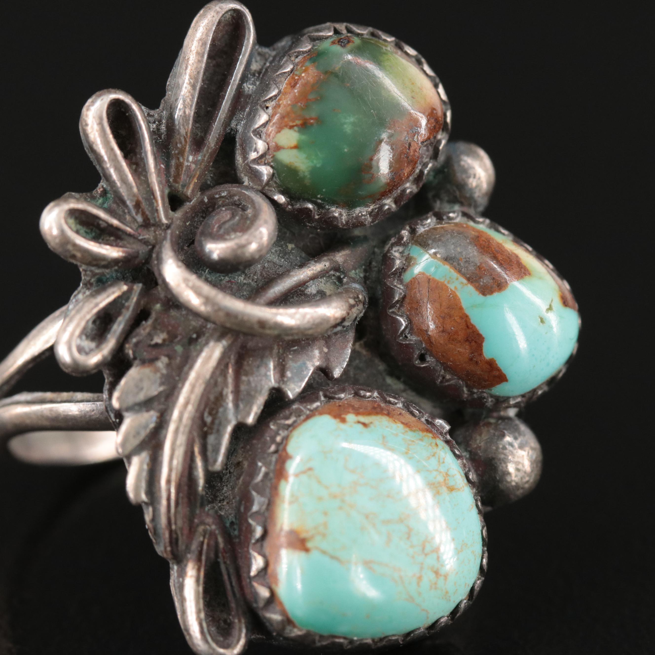 Southwestern Sterling Turquoise Ring | EBTH