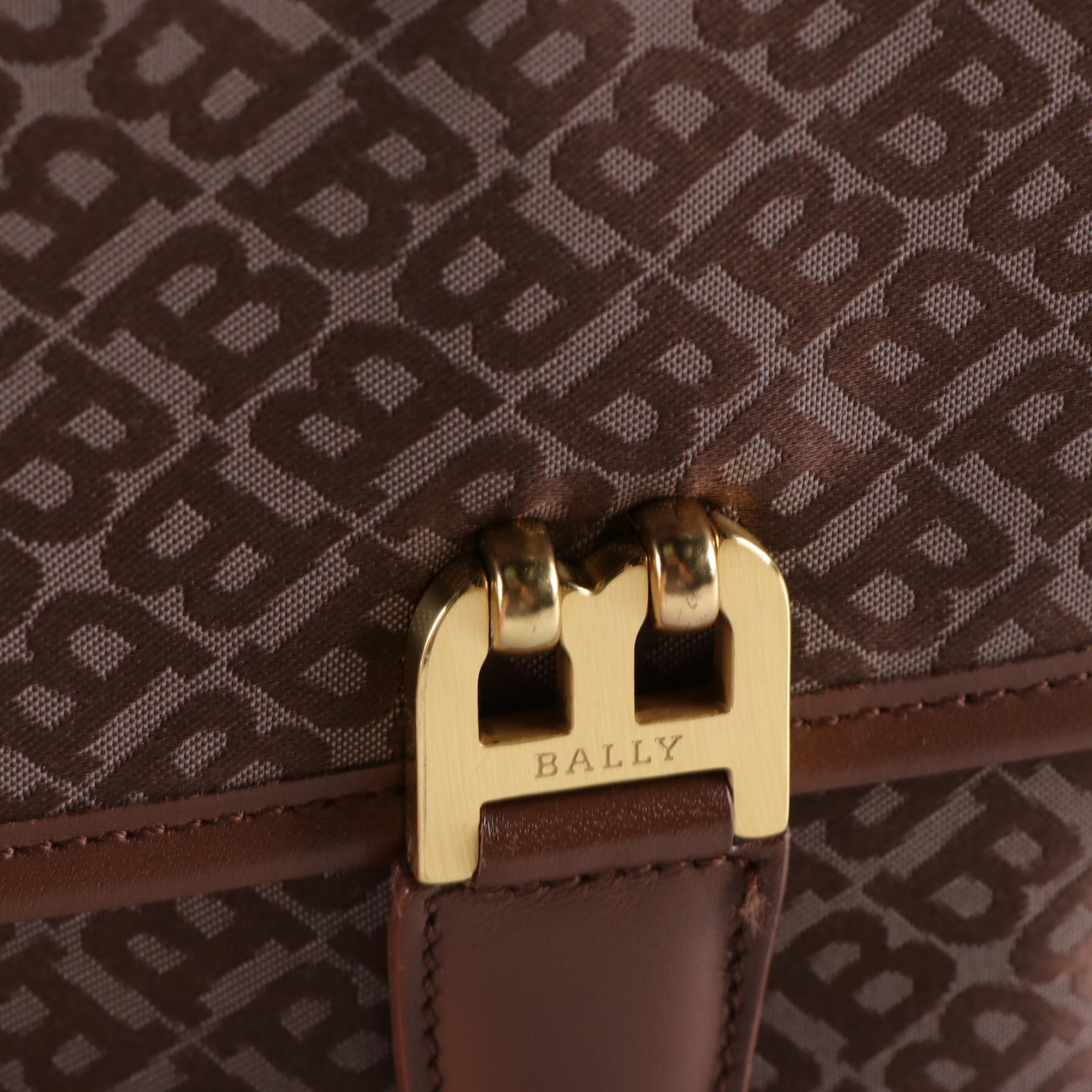 Bally Shoulder Bag in Quilted Leather and Crossbody Bag in Monogram ...