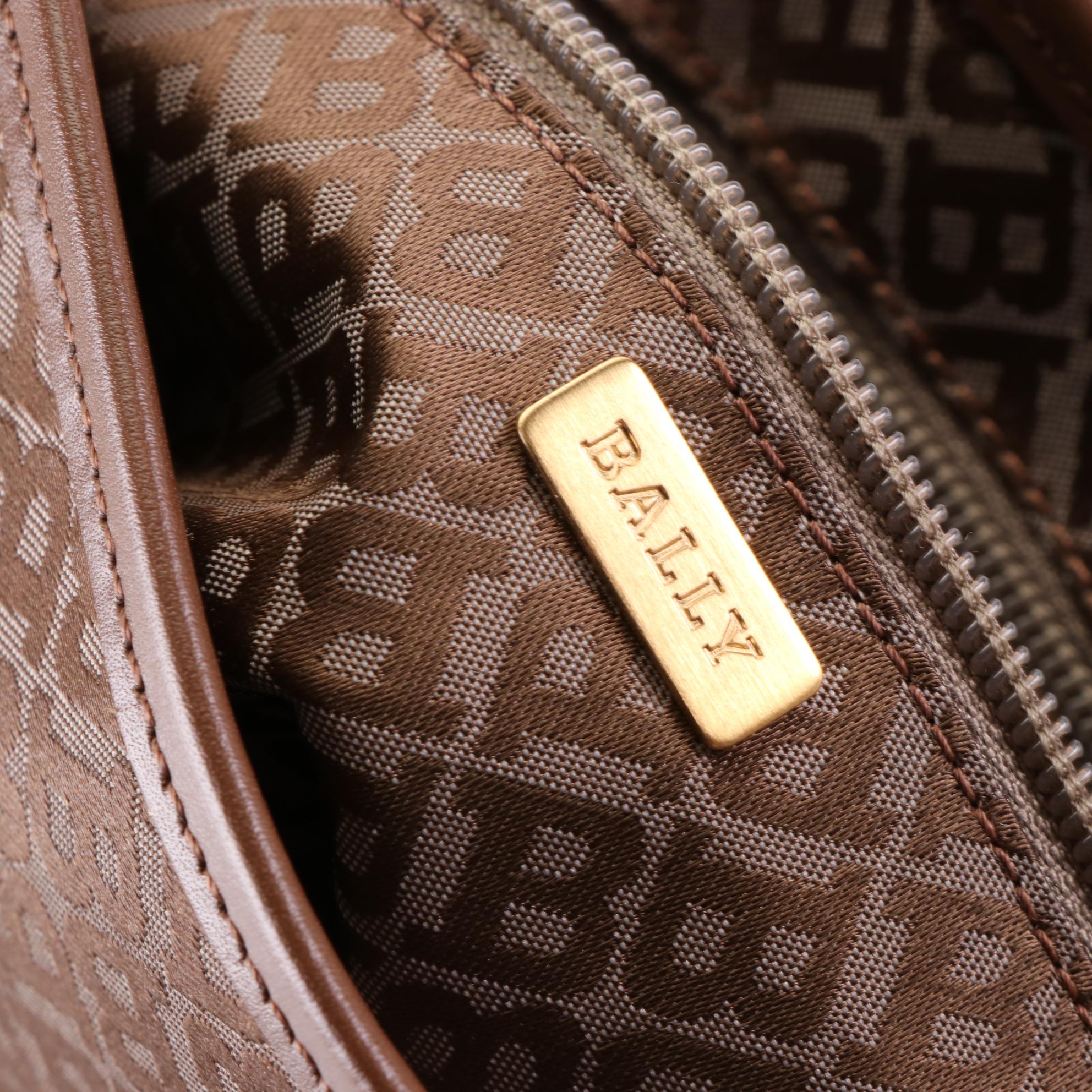 Bally Shoulder Bag in Quilted Leather and Crossbody Bag in Monogram ...