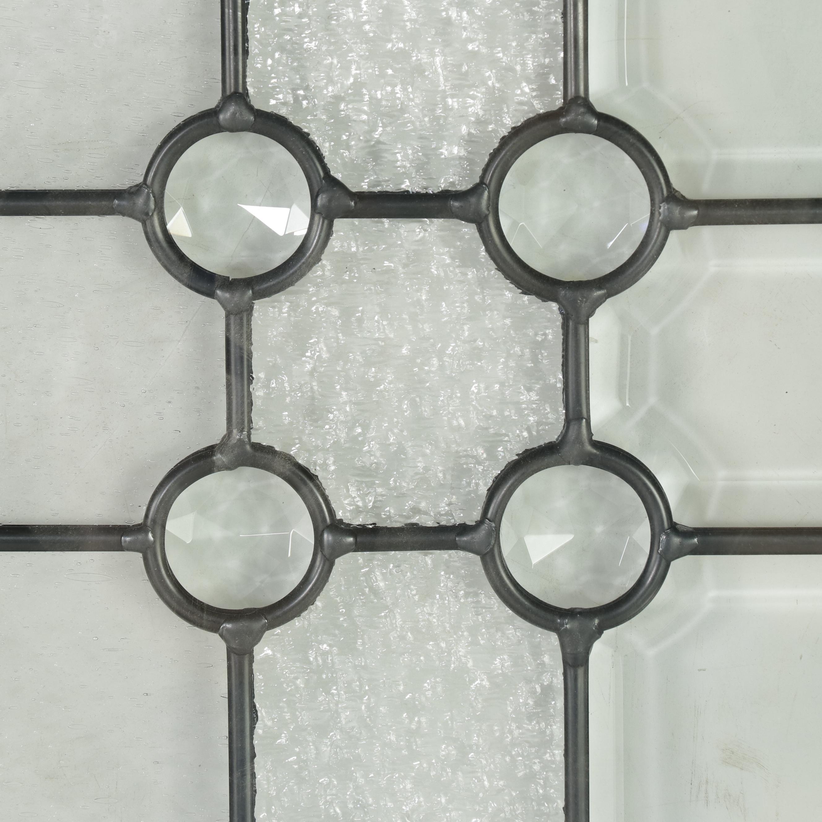 Triple Pane Leaded Beveled Glass Transom Windows | EBTH