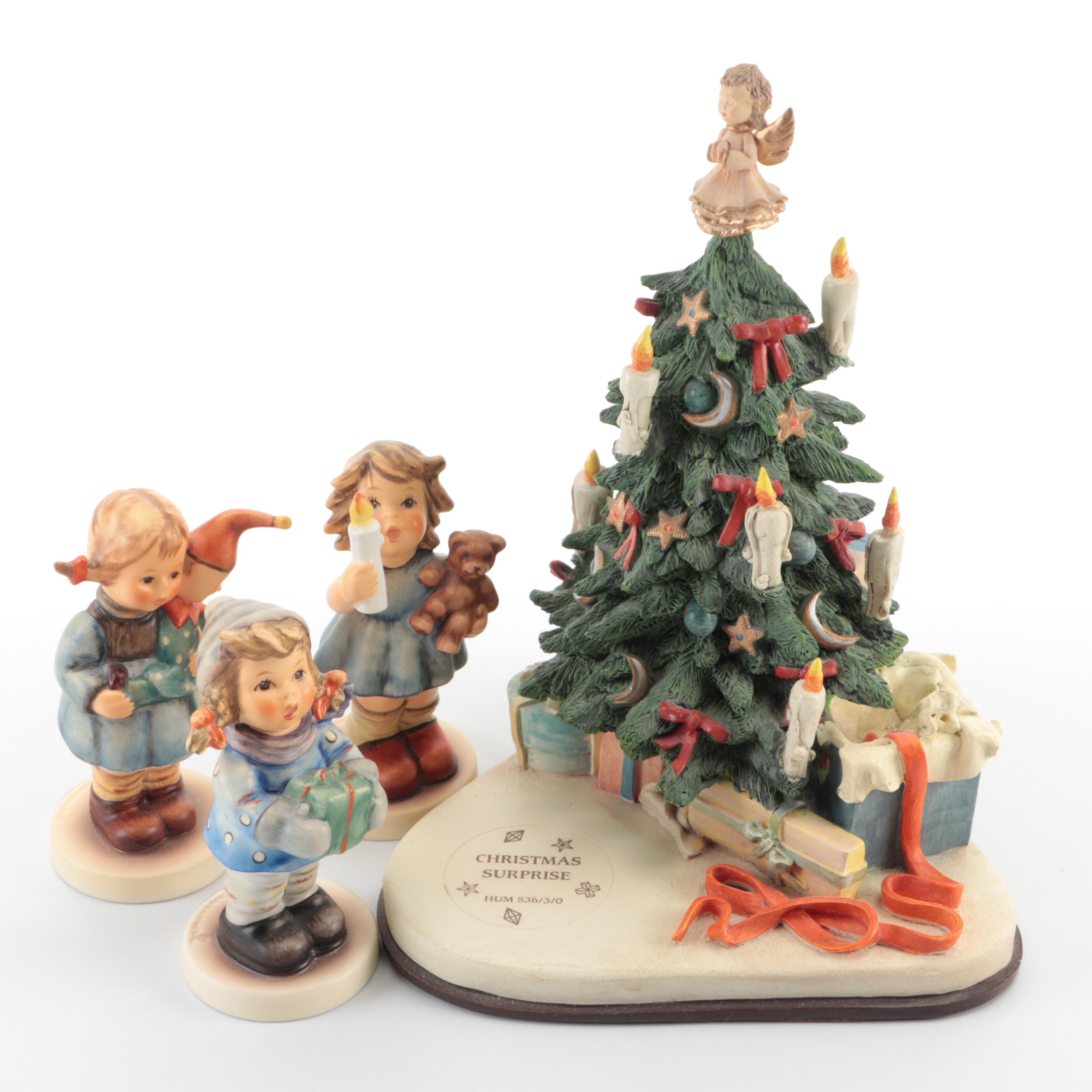Goebel Christmas Porcelain Hummel Figurines with Goebel Music Box | EBTH
