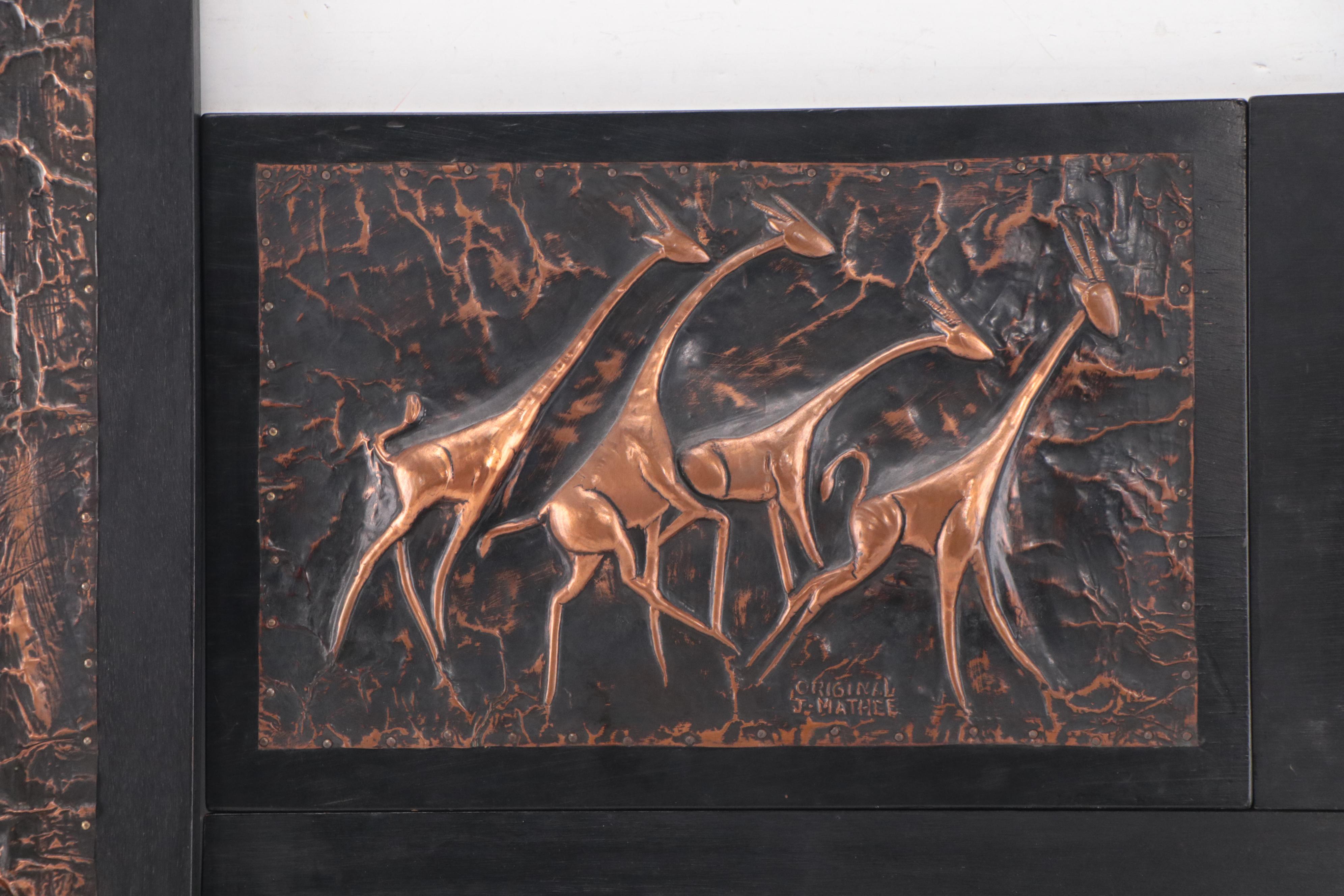 J. Mathee Repoussé Panels of African Wildlife | EBTH