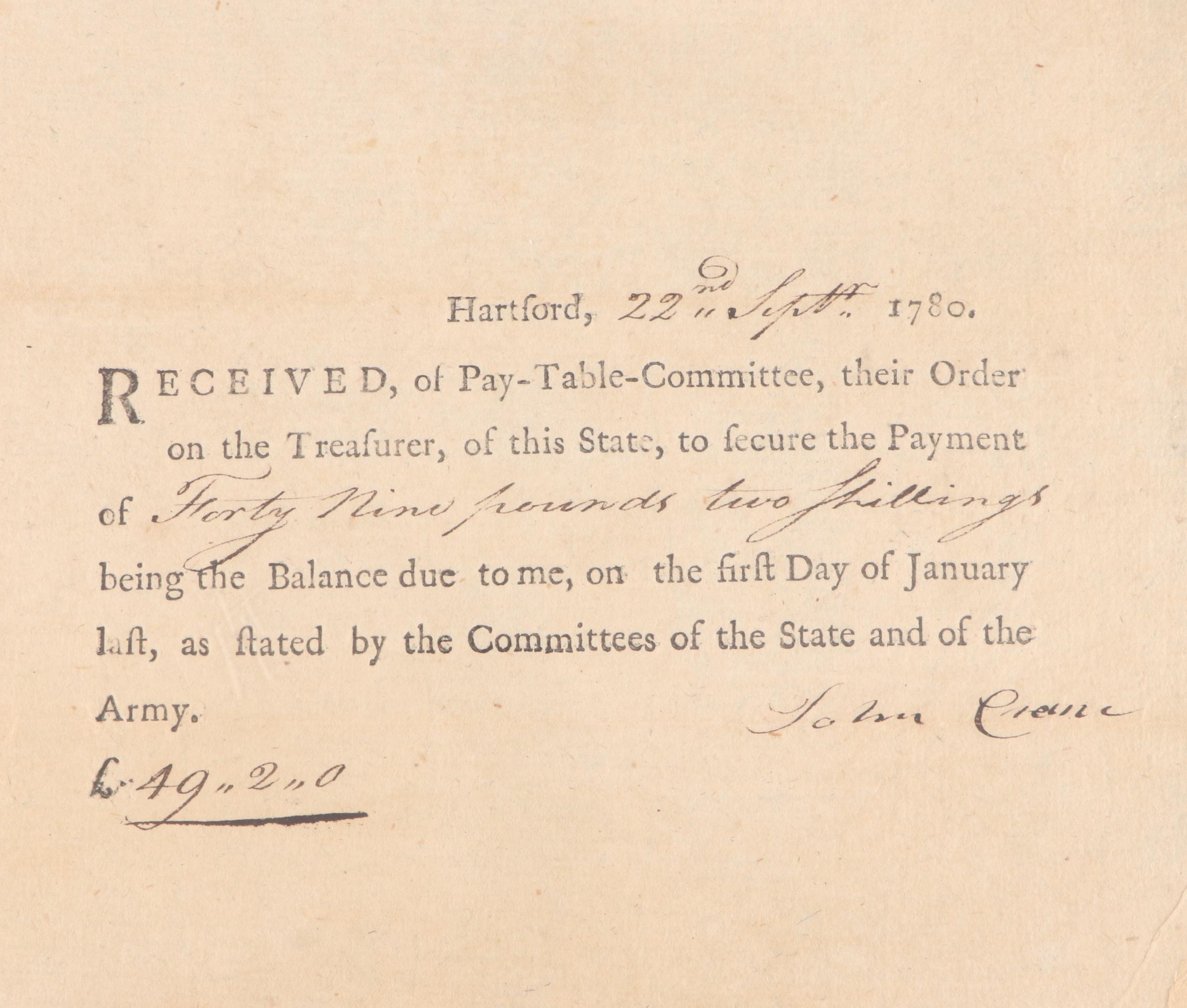 American Revolutionary War Solider Certificates and Documents | EBTH