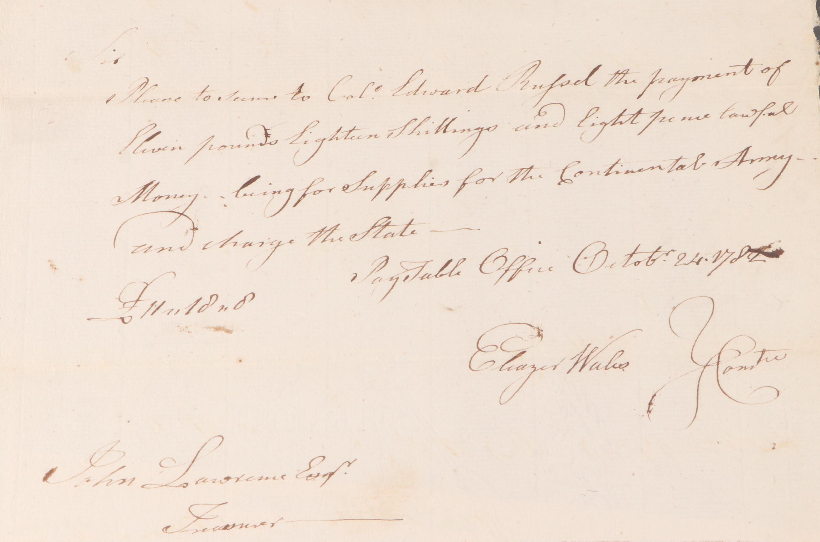 American Revolutionary War Documents and Certification, 1775–1783 | EBTH