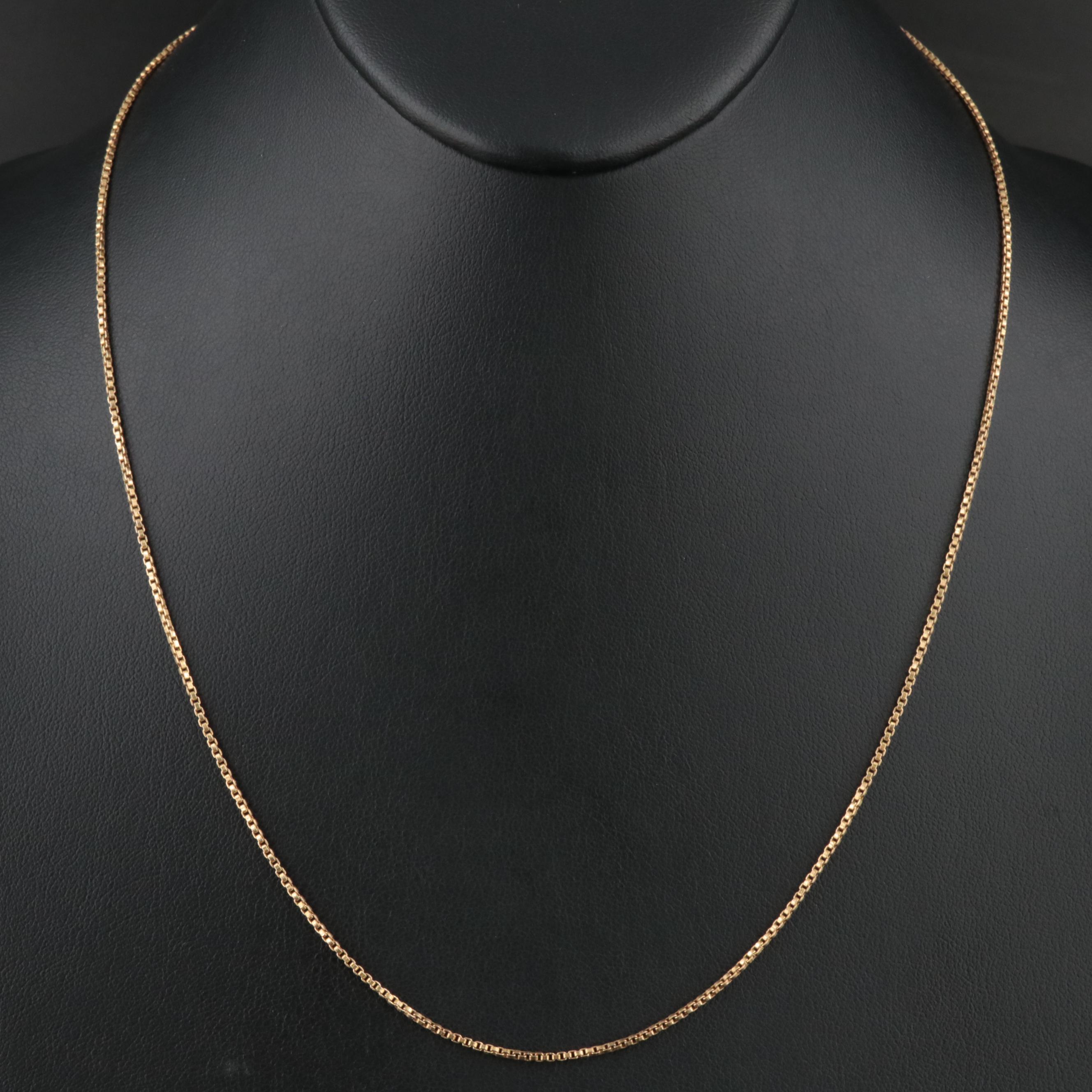 18K Box Chain Necklace | EBTH