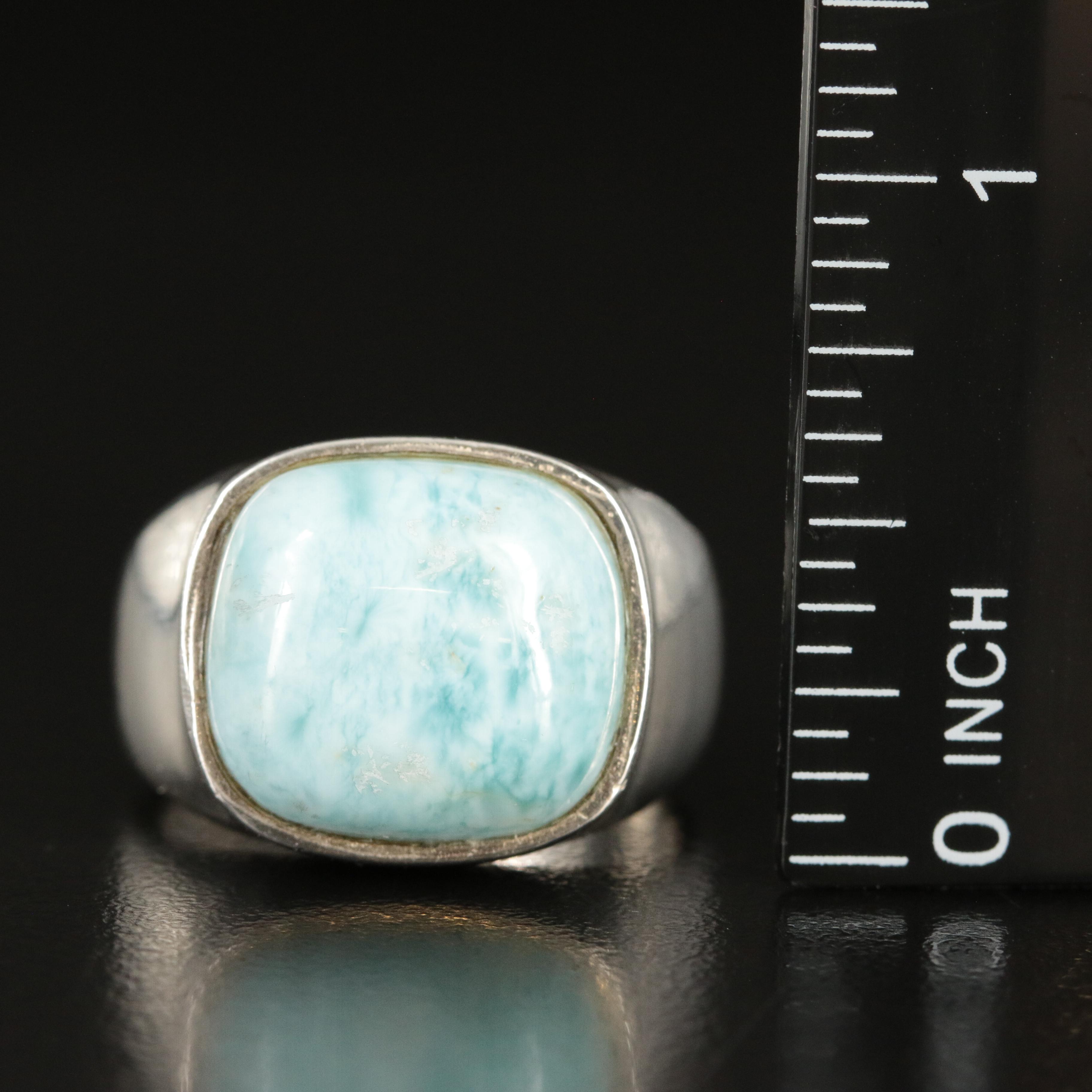 Sterling Larimar Ring | EBTH
