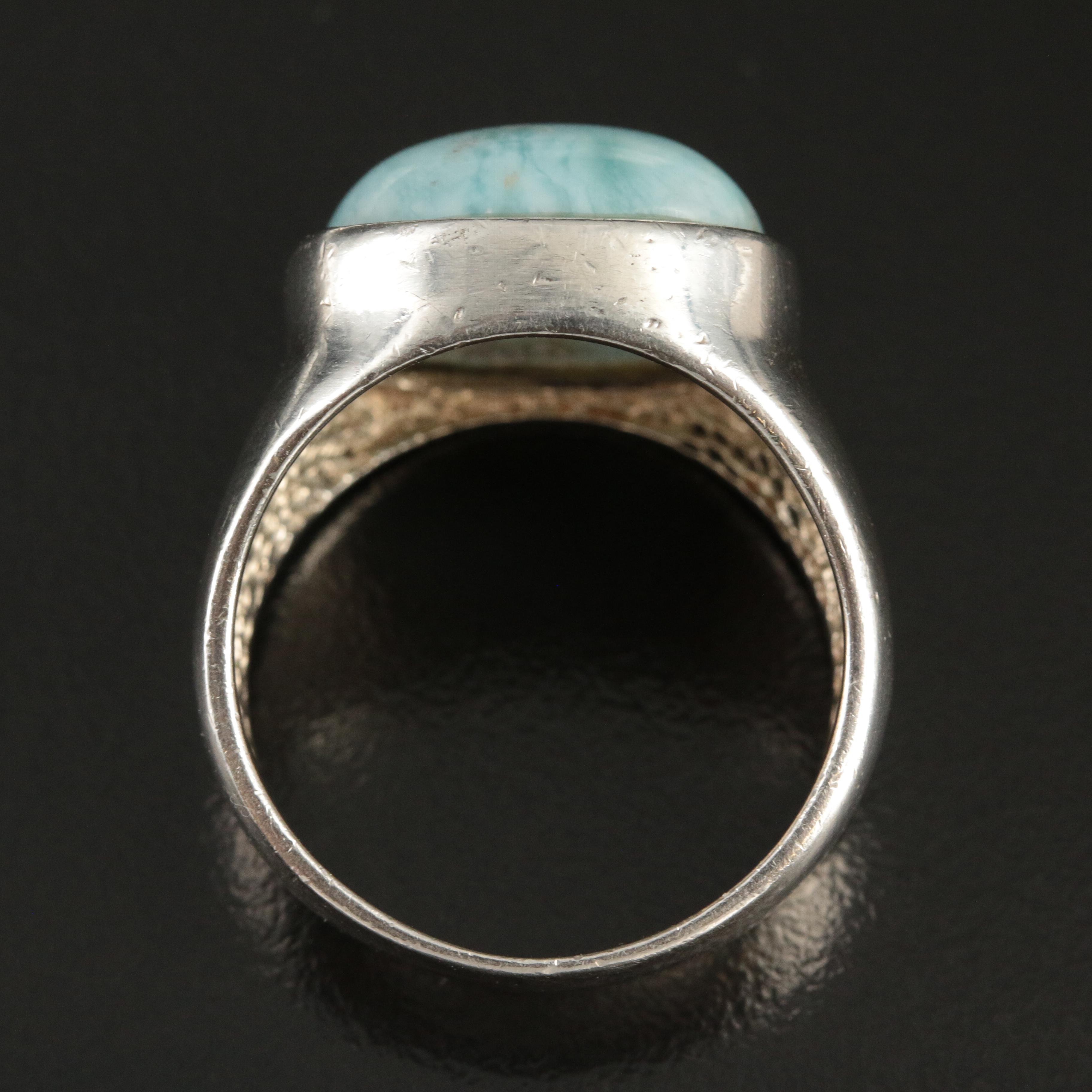 Sterling Larimar Ring | EBTH