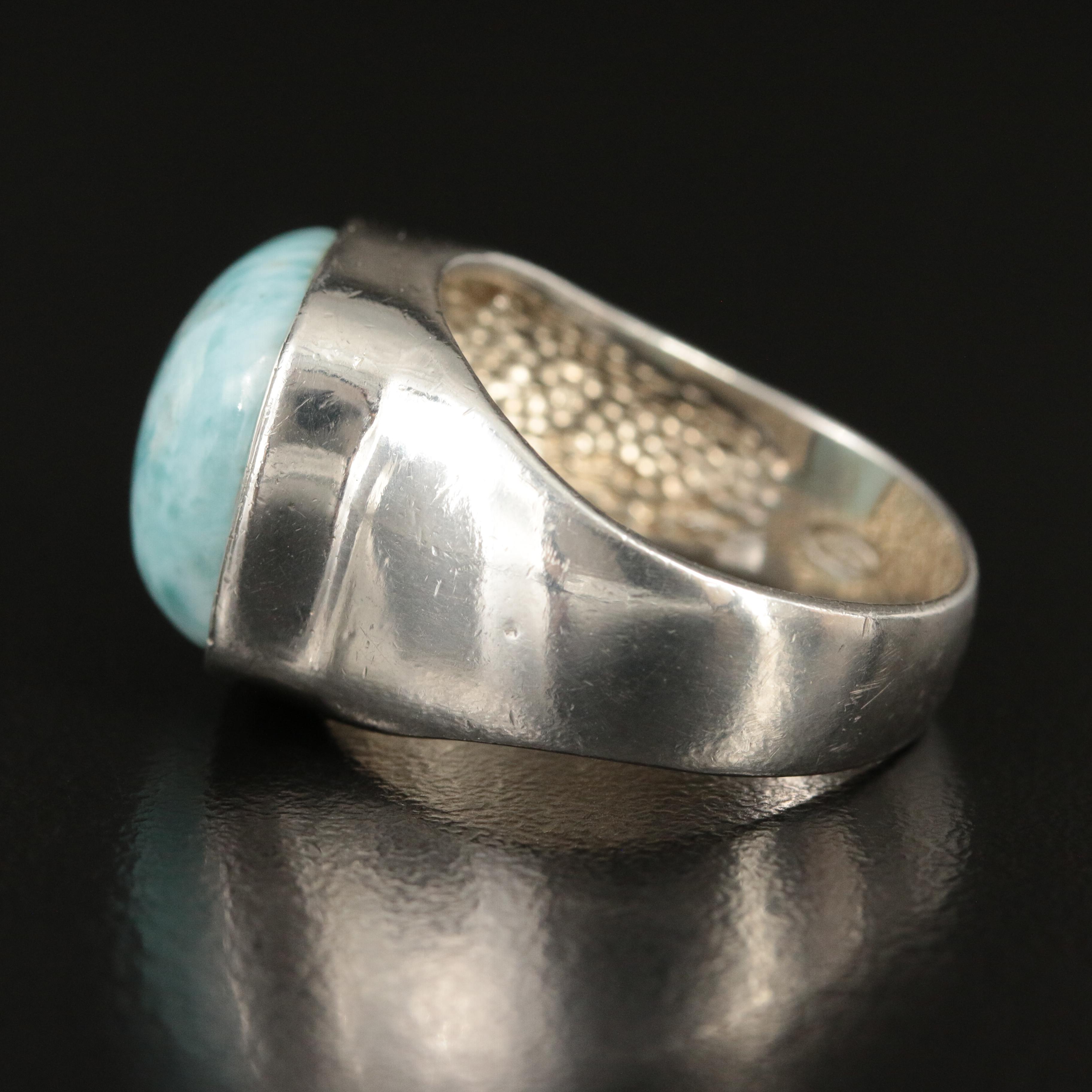 Sterling Larimar Ring | EBTH