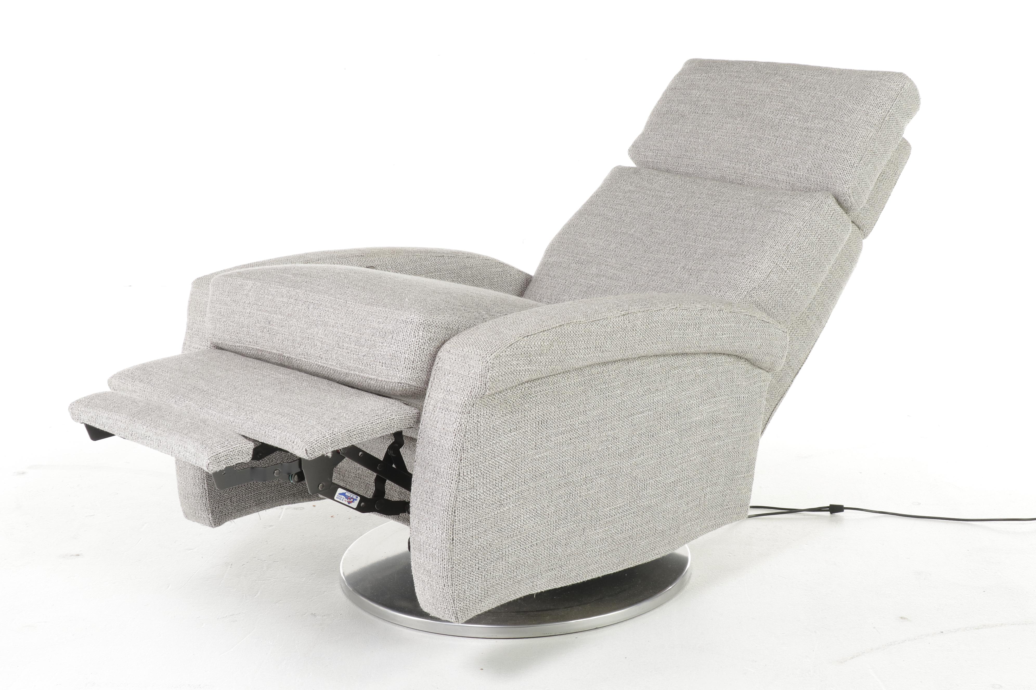 Ultra-Mek, Inc. Contemporary Grey Fabric Upholstered Recliner | EBTH