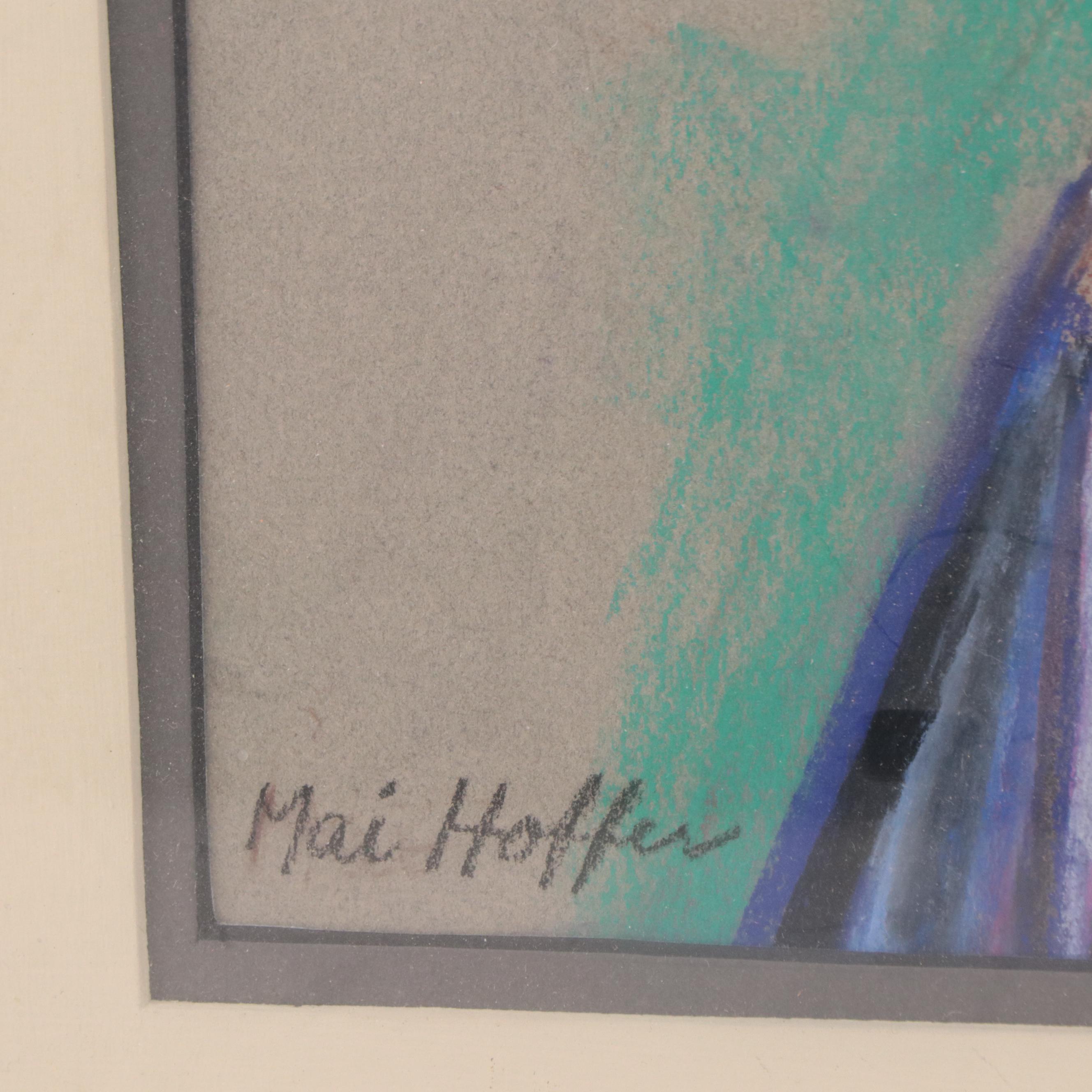 Mai Hoffer Pastel Portrait of a Woman, Late 20th Century | EBTH