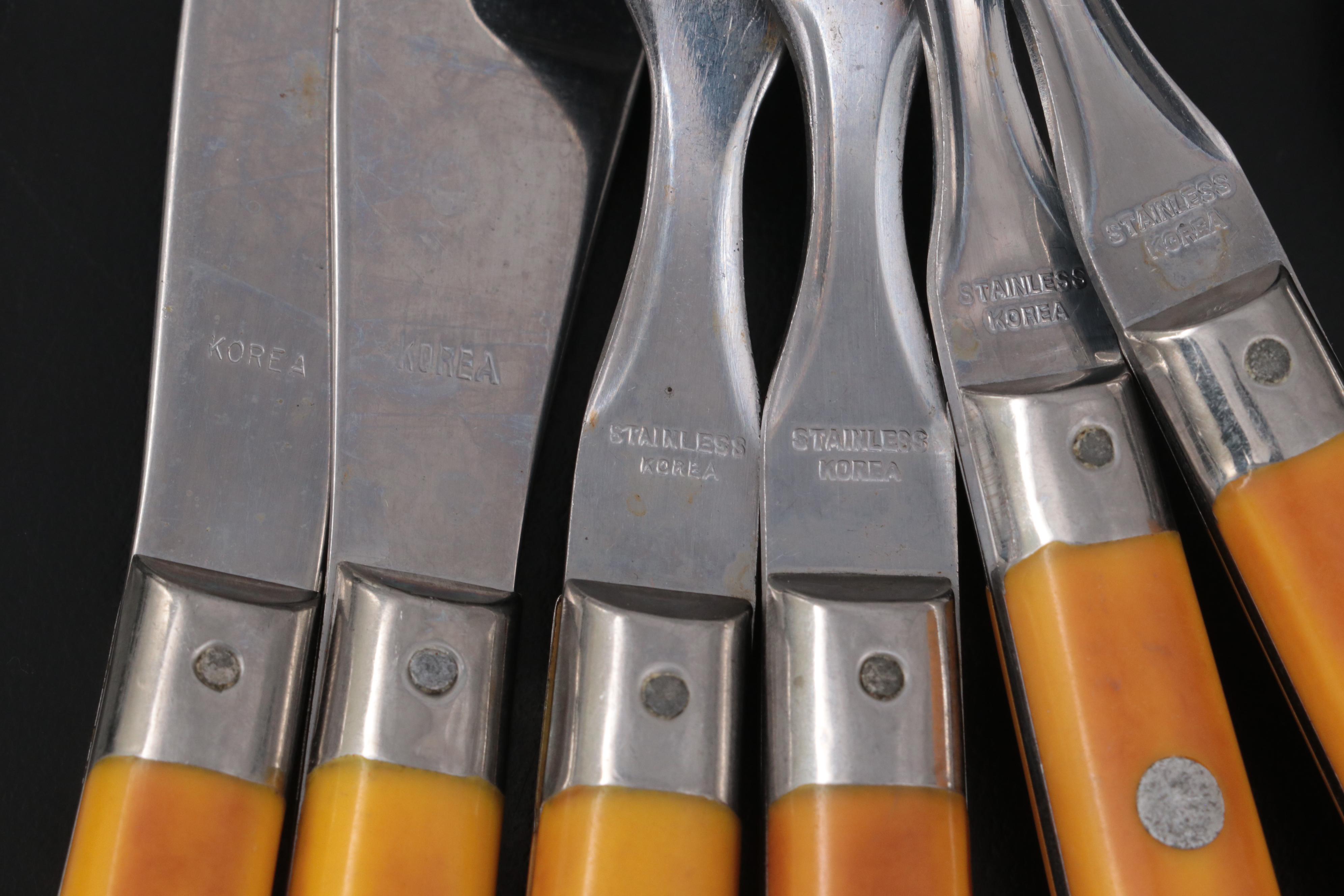 Stainless Steel Riveted Plastic Handled Flatware | EBTH