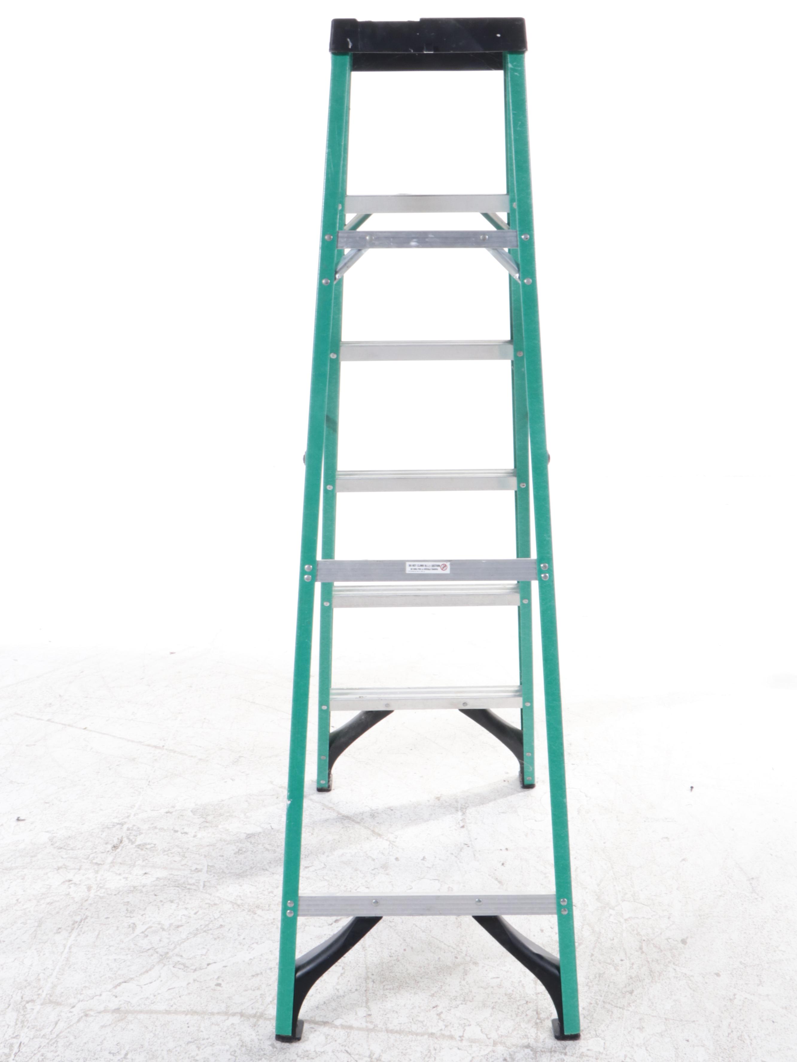 Werner Fiberglass and Aluminum 6' Step Ladder | EBTH