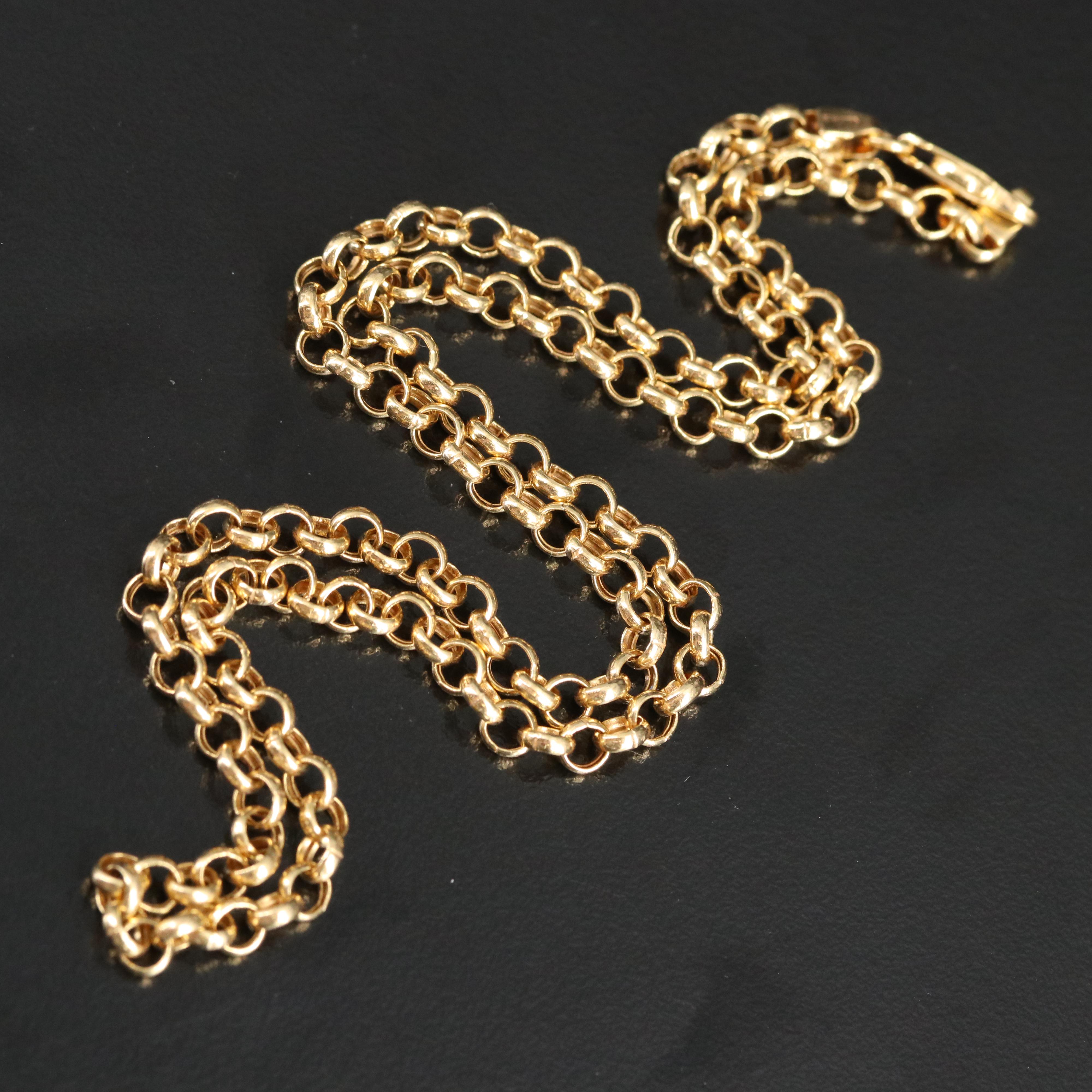 18K Rolo Chain Necklace | EBTH