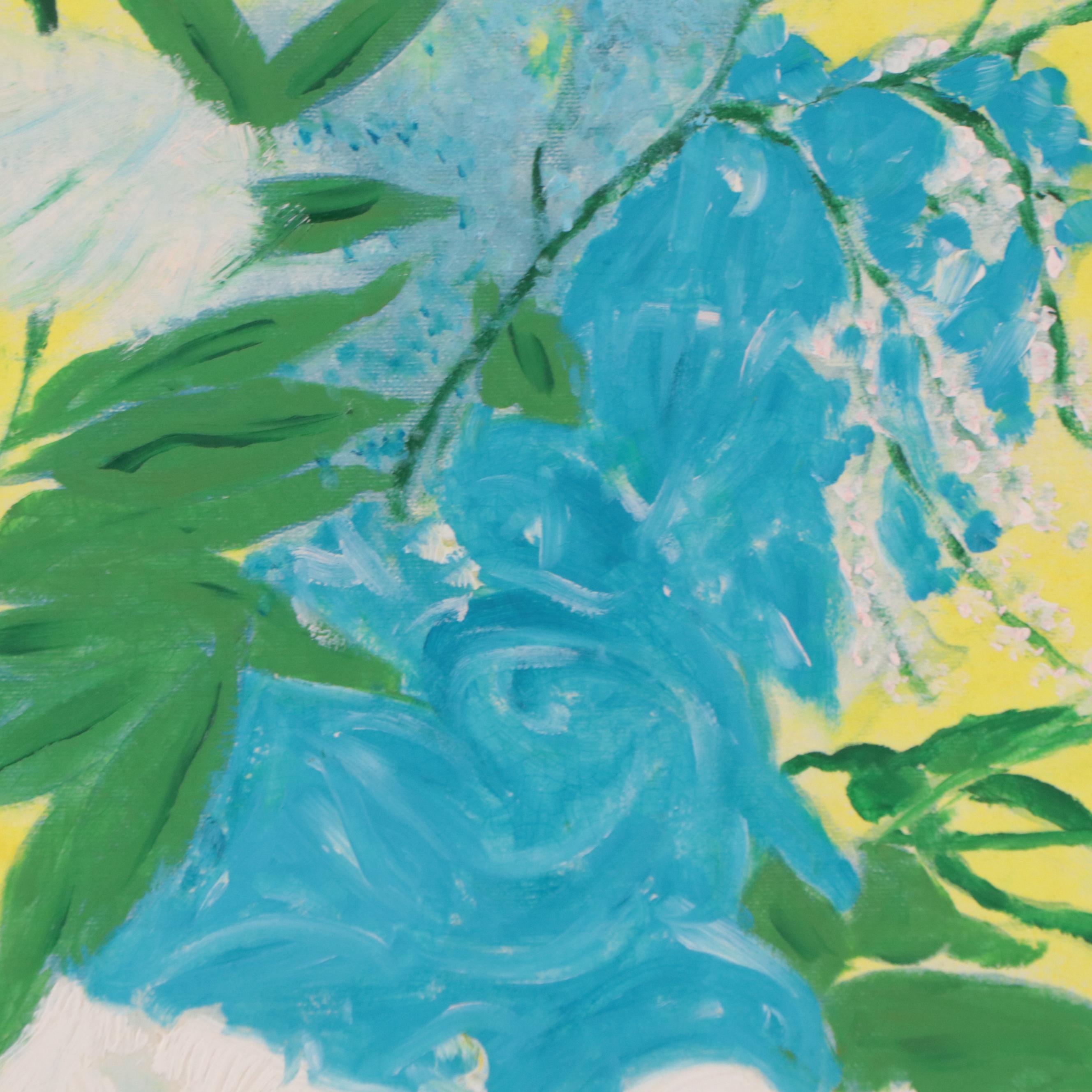 Embellished Offset Lithograph of Floral Still Life | EBTH