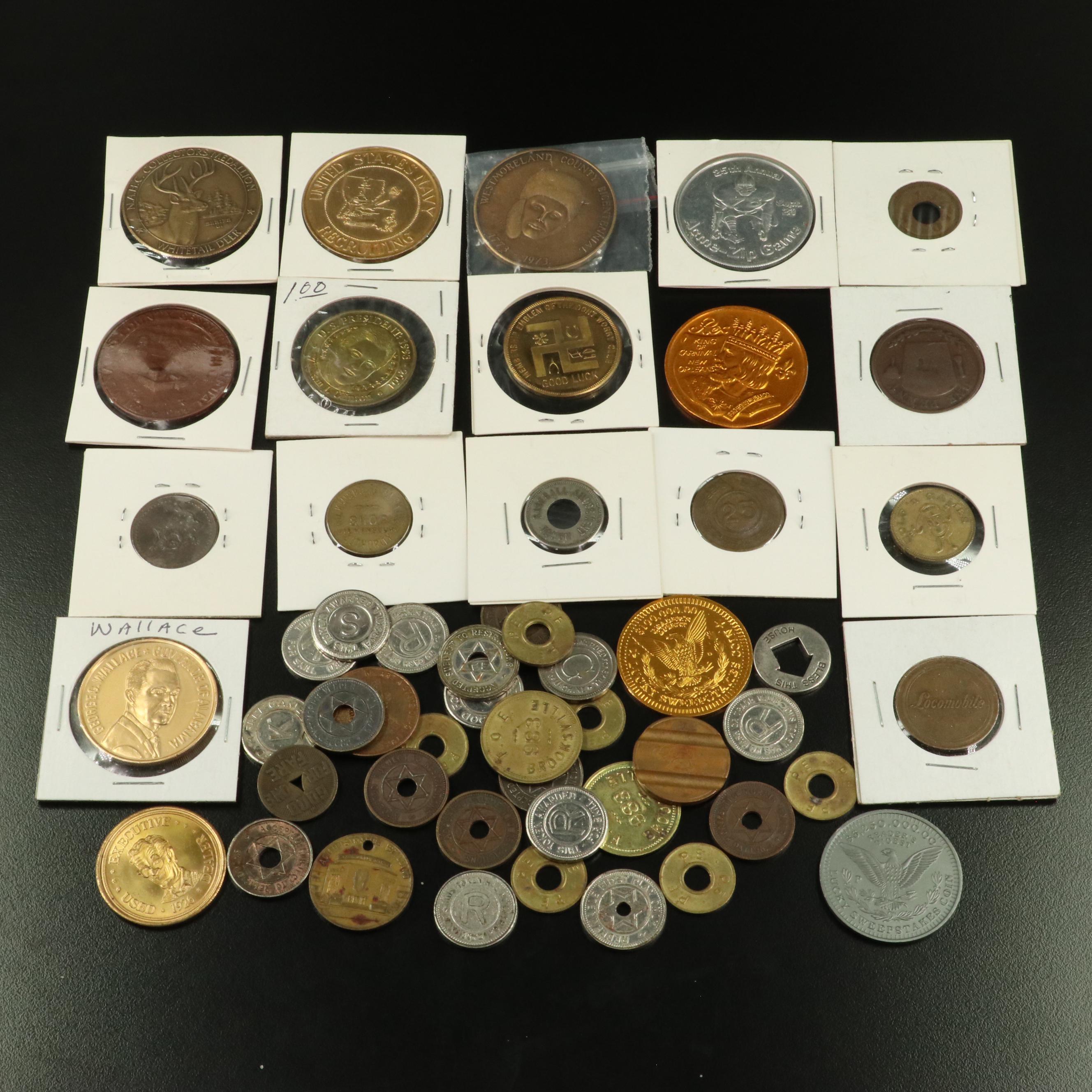 Collection of More Than Fifty Tokens and Medals | EBTH