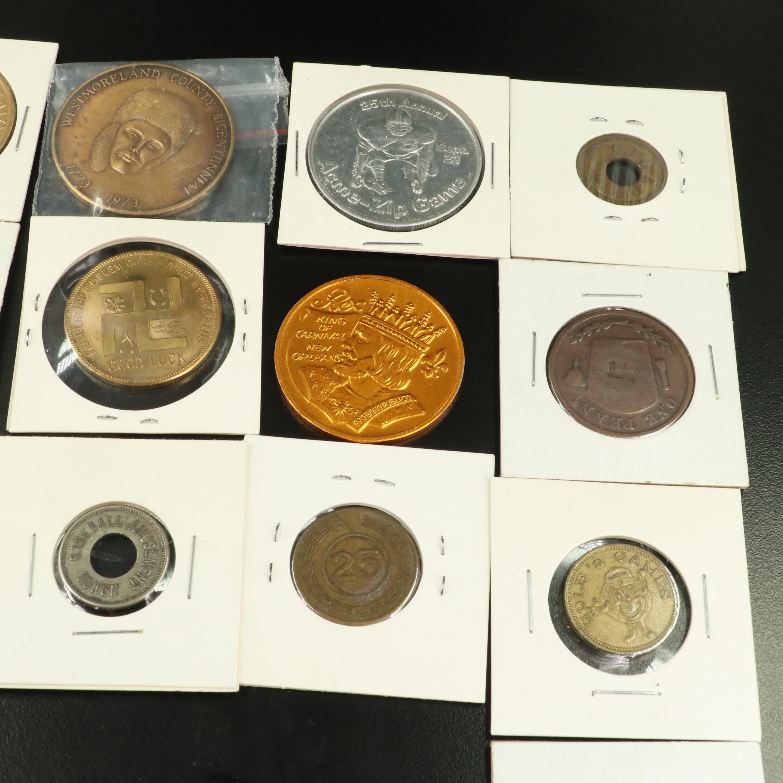 Collection of More Than Fifty Tokens and Medals | EBTH