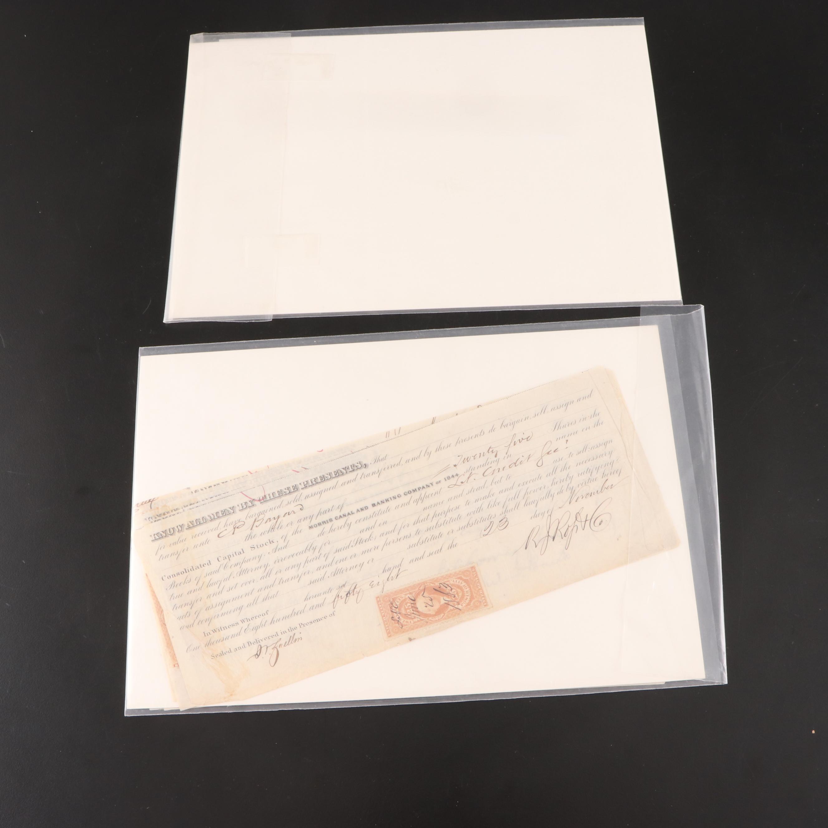 Colonial America with Other Bank Checks, Invoices, Waybill and More ...