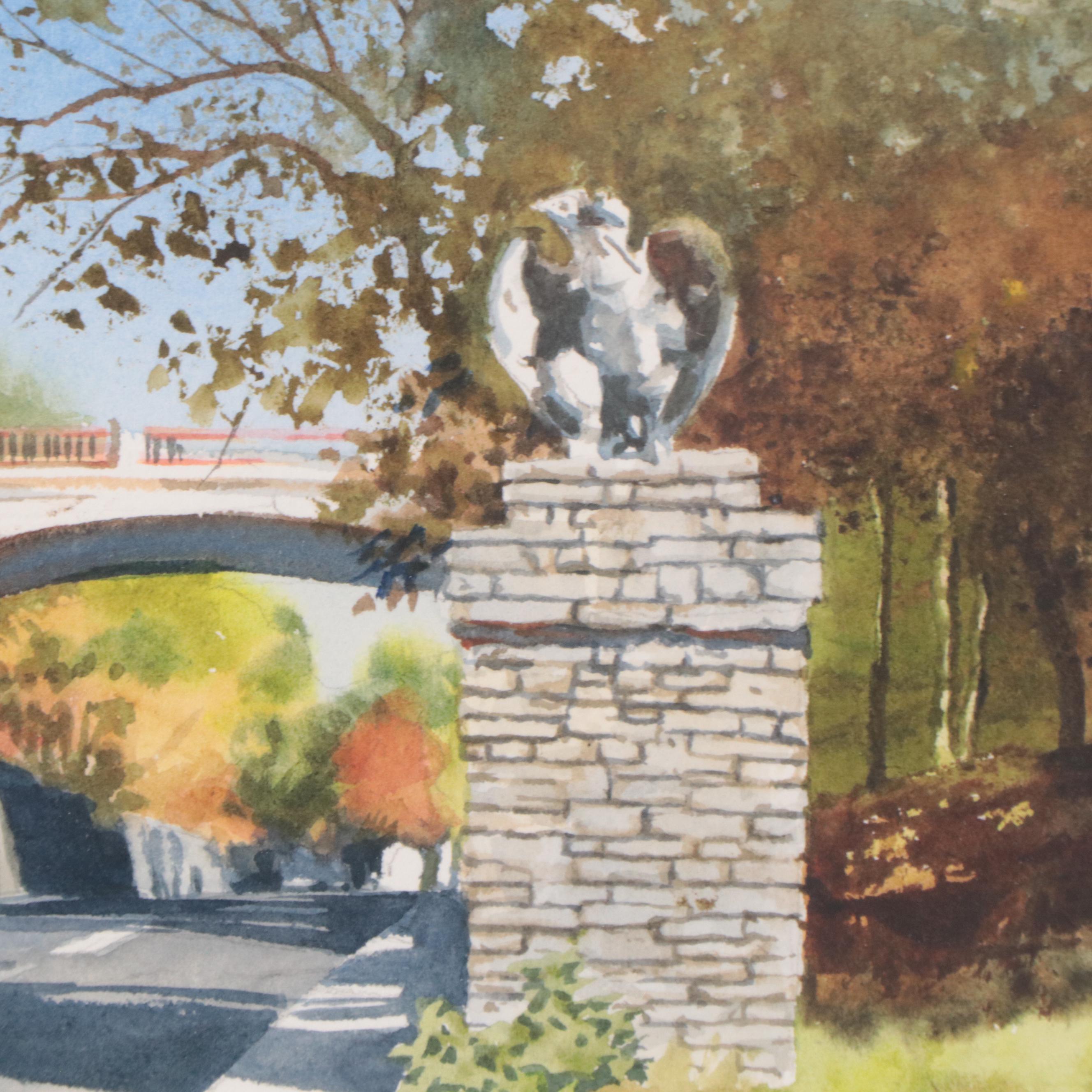 Joan Rothel Watercolor Painting of Bridge, 2003 | EBTH