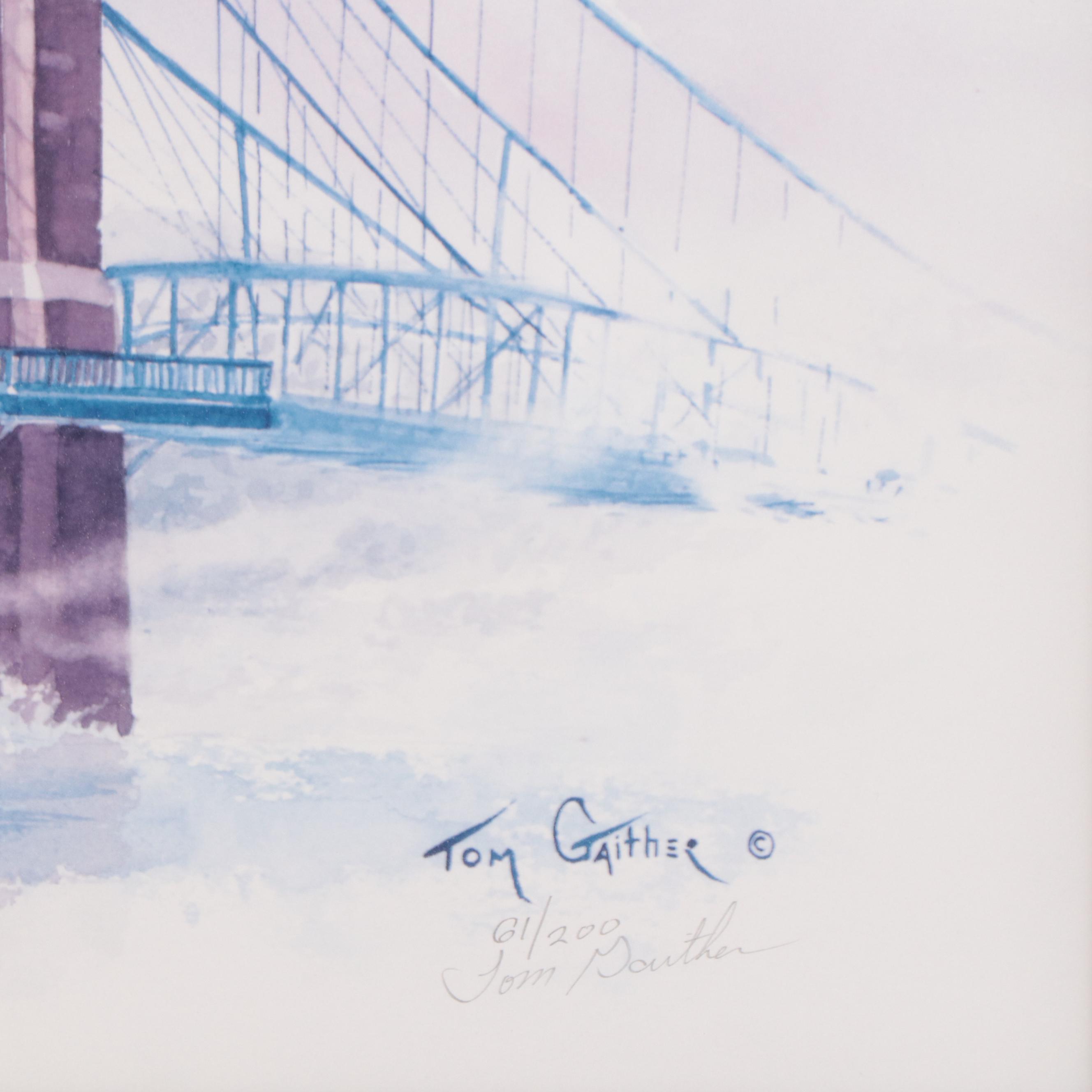 Tom Gaither Offset Lithograph "Roebling Bridge" | EBTH