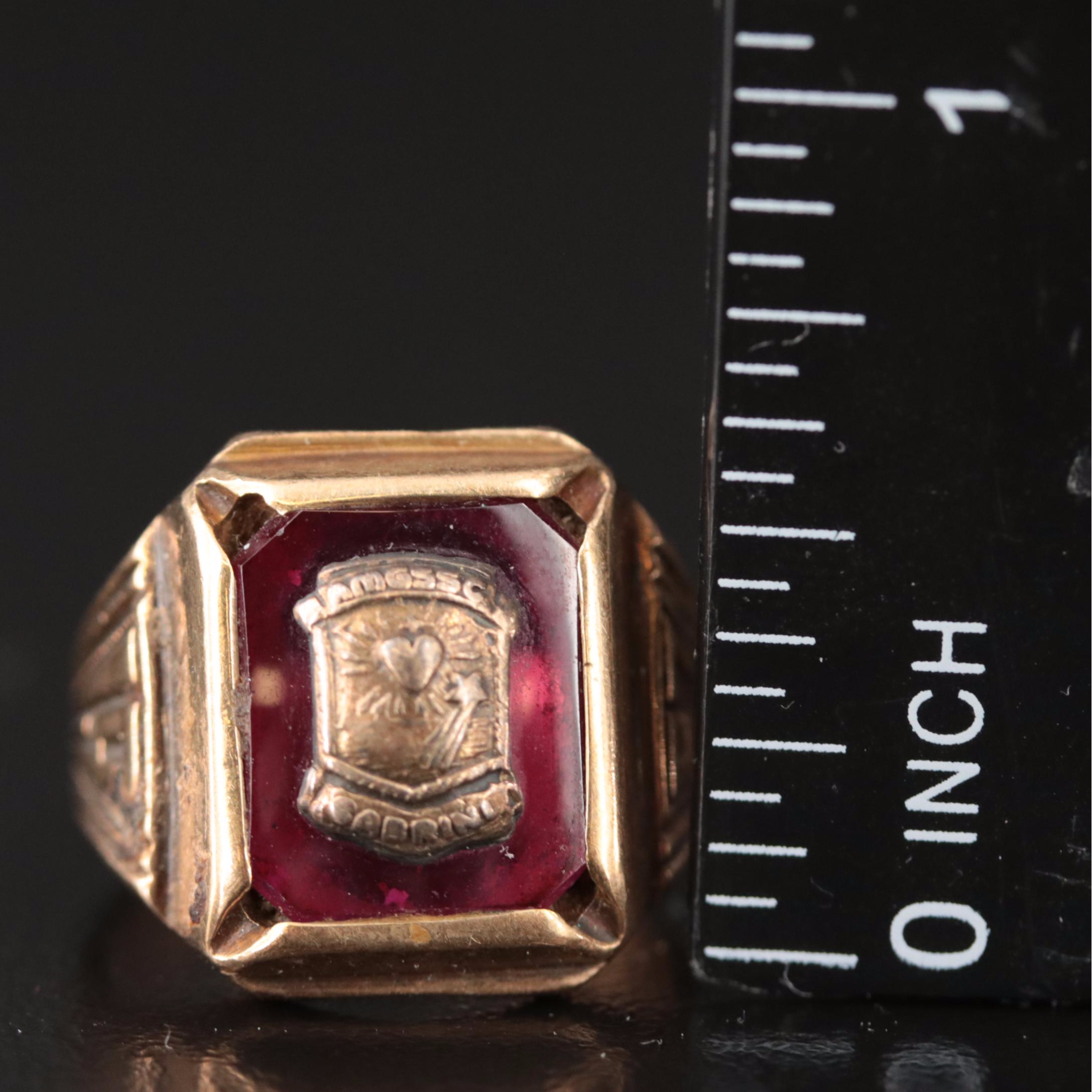 Vintage 1957 Ruby Class Ring | EBTH
