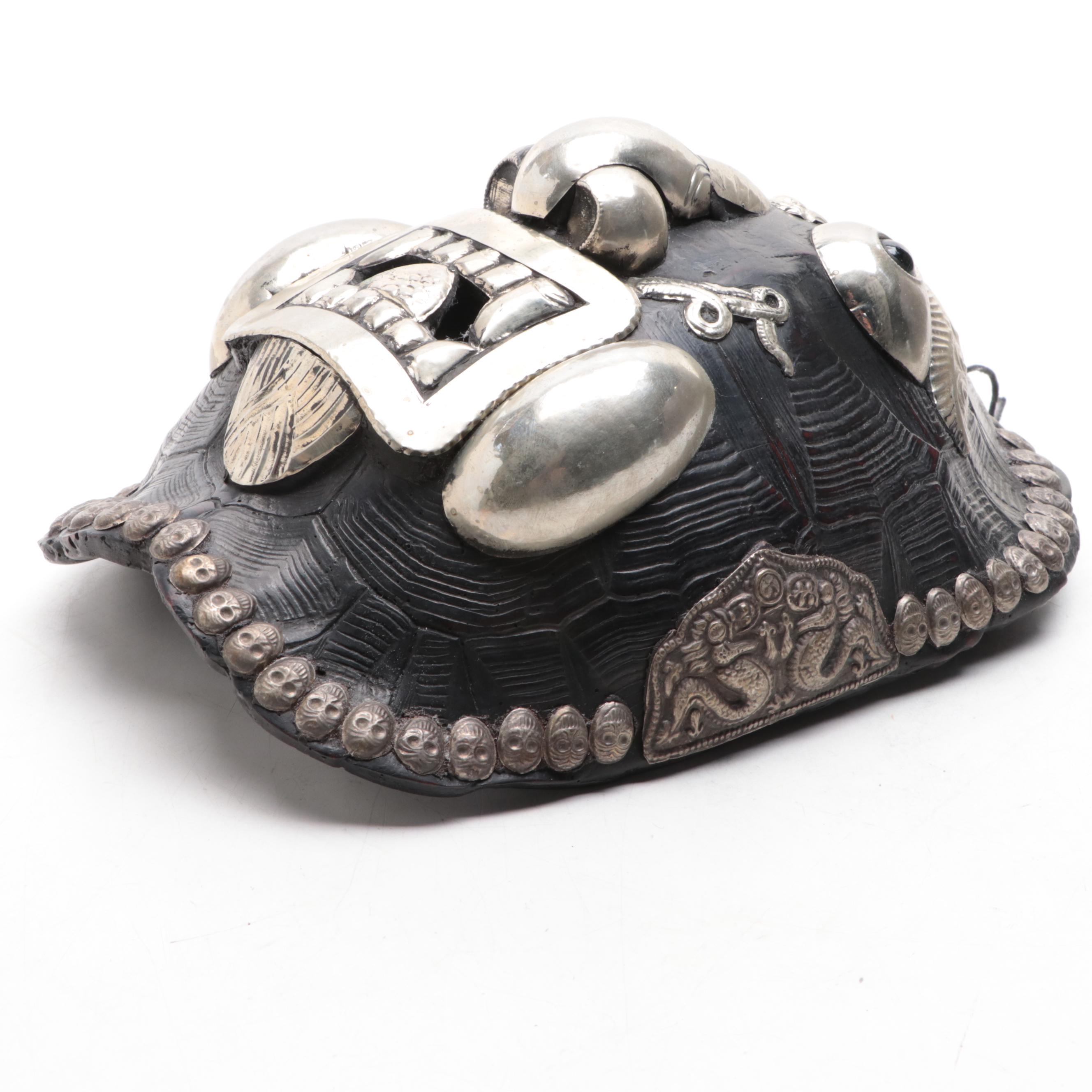 Tibetan Style Kapala Faux Turtle Shell Mask | EBTH