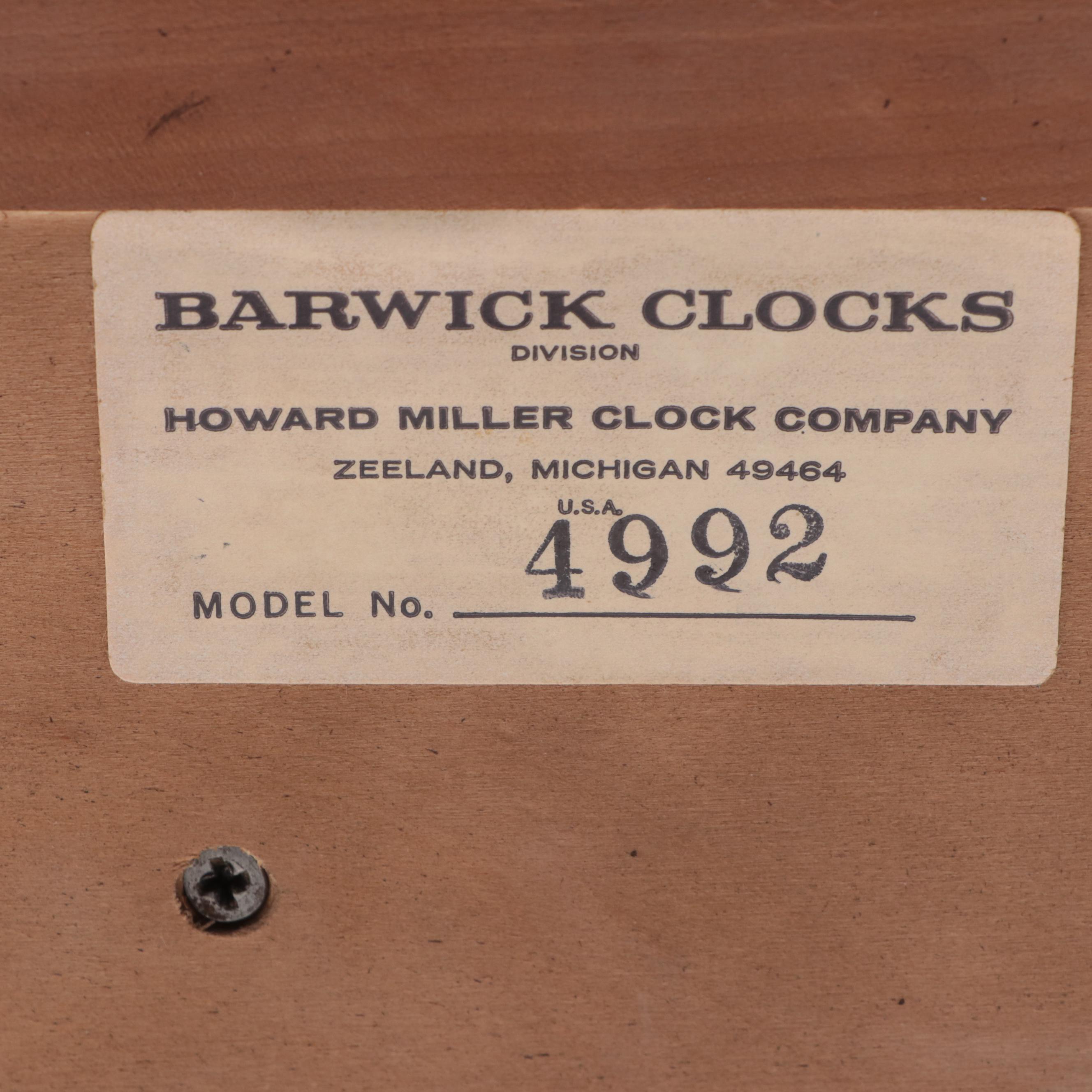 Barwick Mantel Clock in Wooden Case by Howard Miller | EBTH