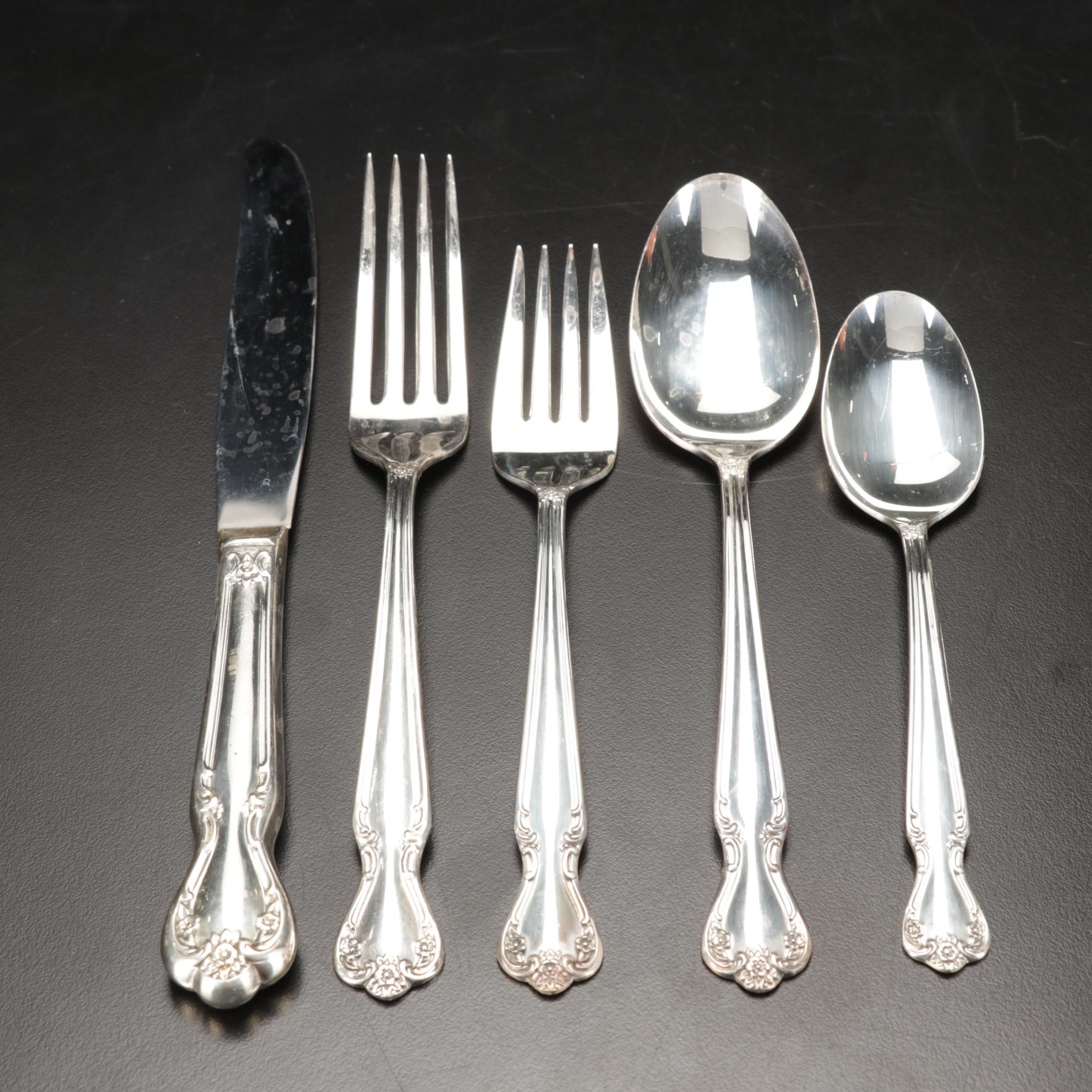 Rogers Bros Silverplate "Daybreak- Elegant Lady" Flatware in Storage ...