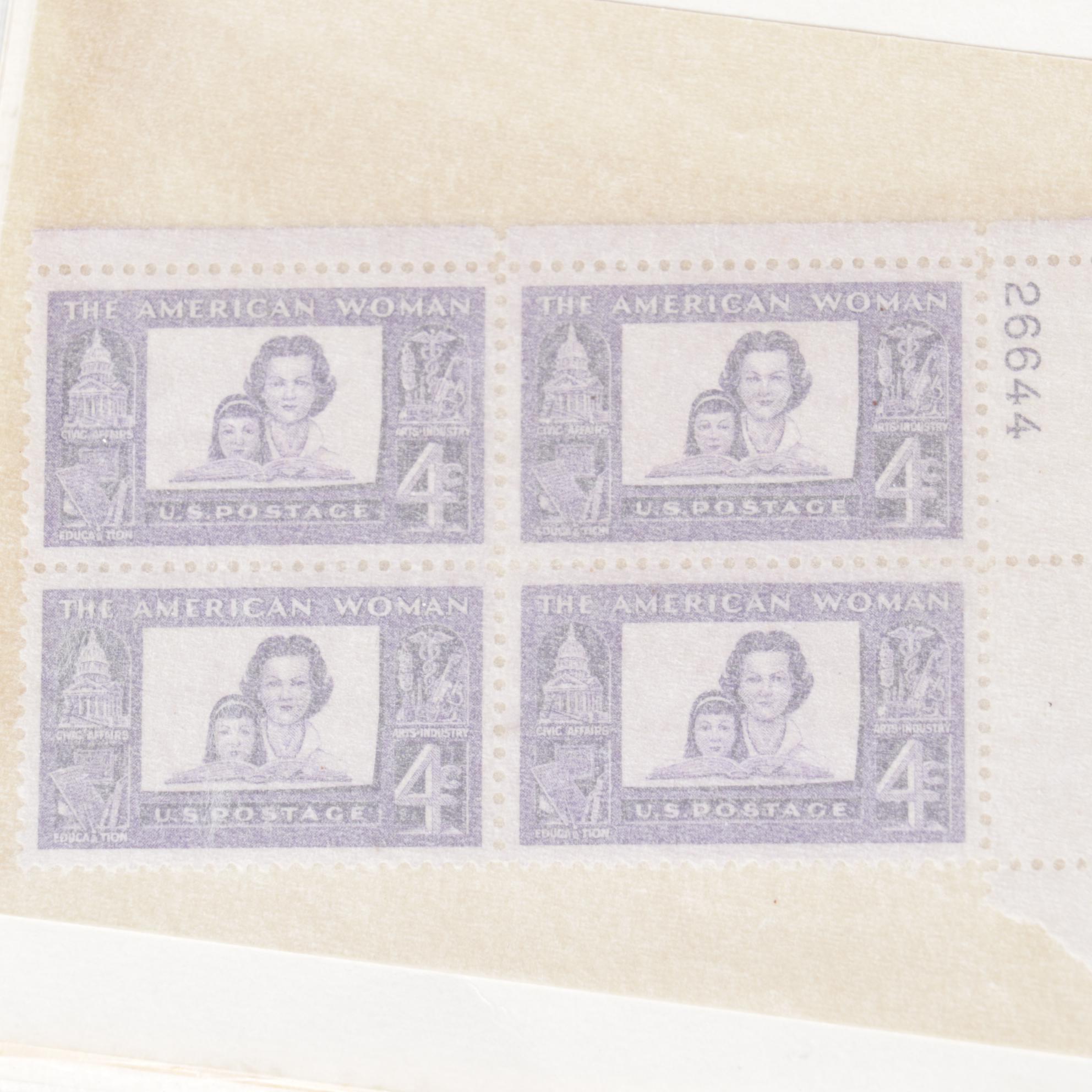 United States Postage Stamp Mint Blocks, Mid to Late 20th Century | EBTH