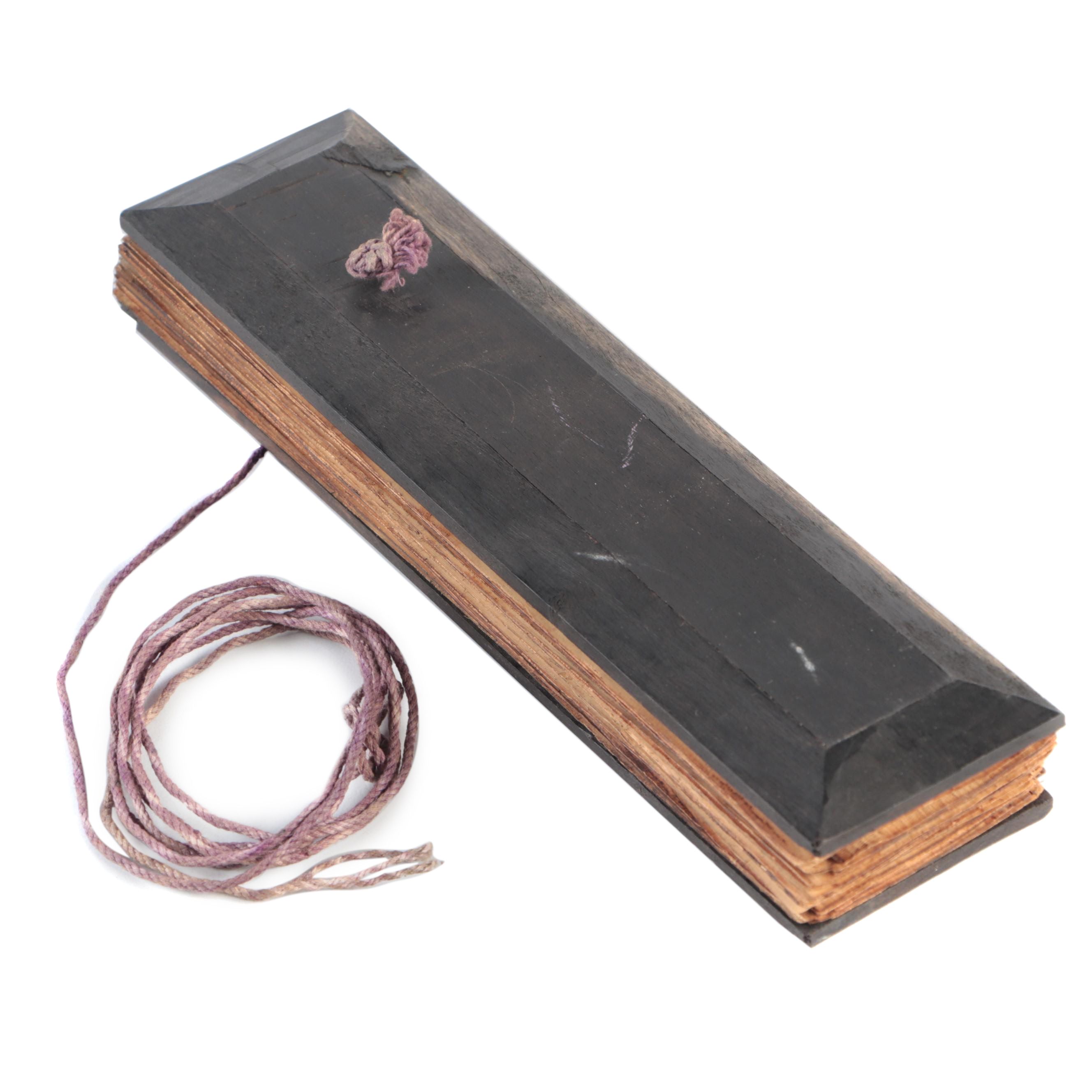 Lontar Palm Leaf Manuscript With Carved Wood Case | EBTH
