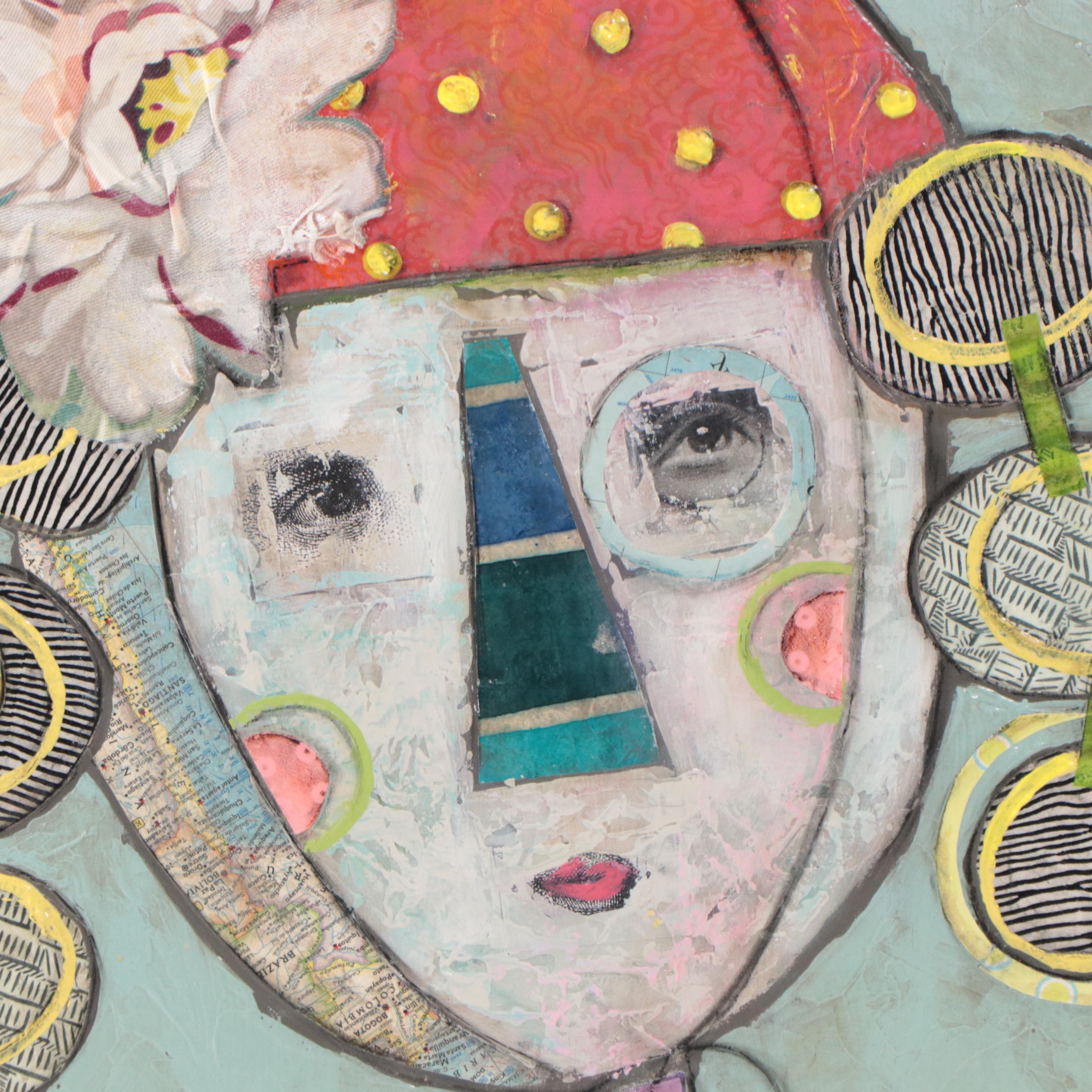 Julie Beyer Mixed Media Painting of Figure "Lenore," 2010 | EBTH