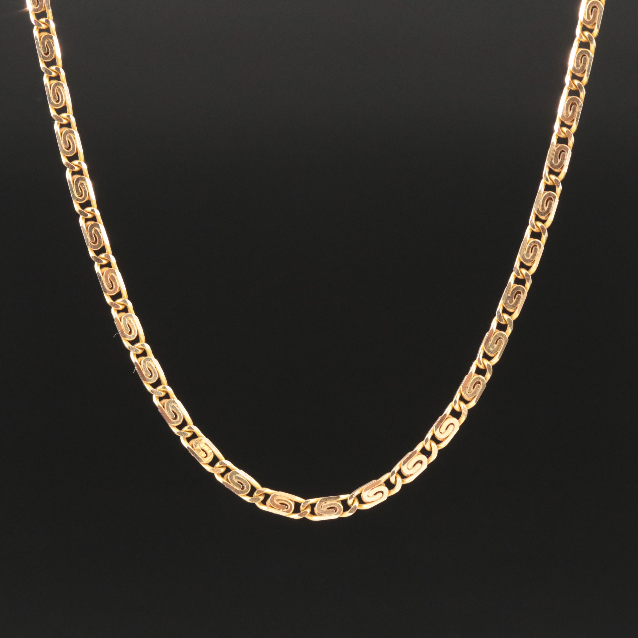 18K Snail Chain Necklace | EBTH