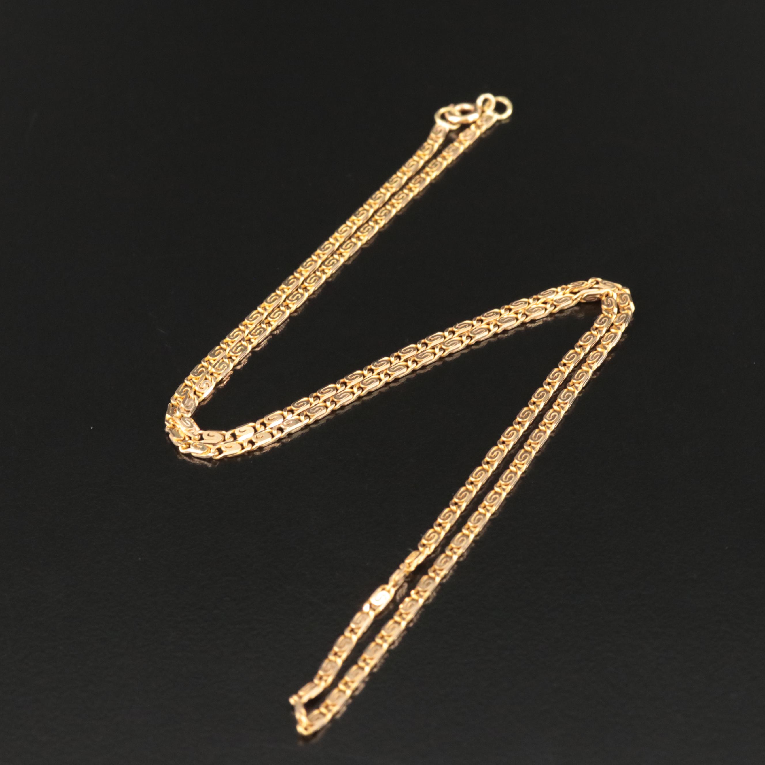 18K Snail Chain Necklace | EBTH