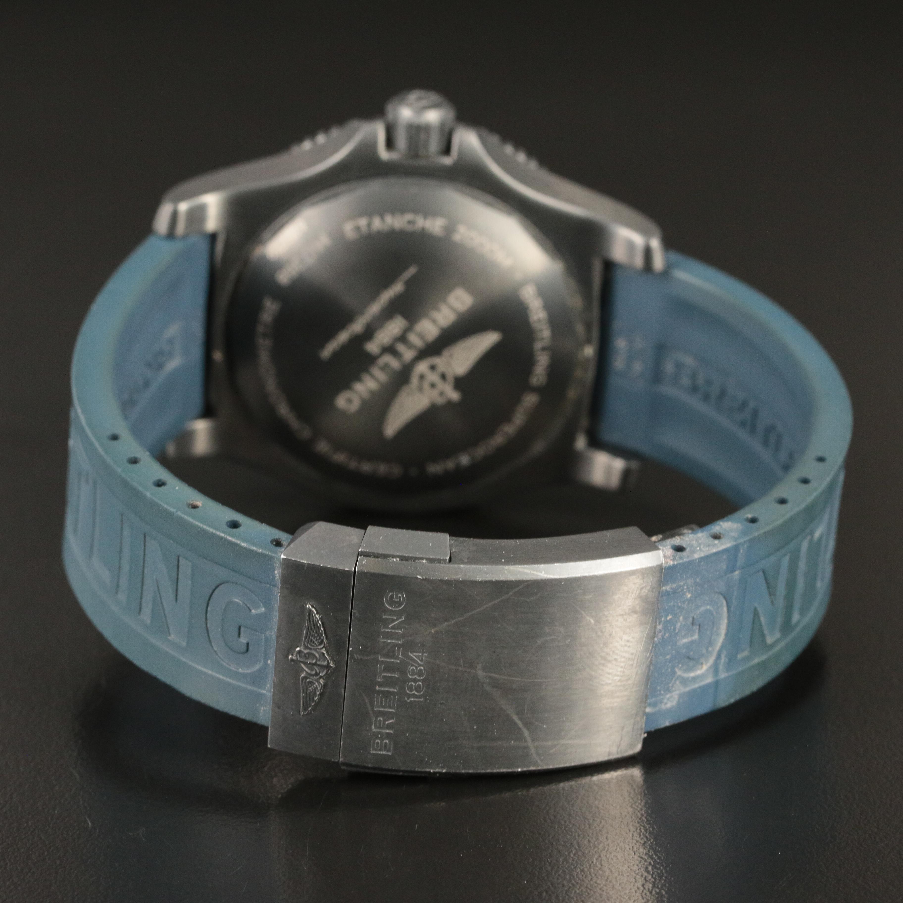 Breitling SuperOcean 46 Black Steel 2000M Blue Automatic Wristwatch | EBTH