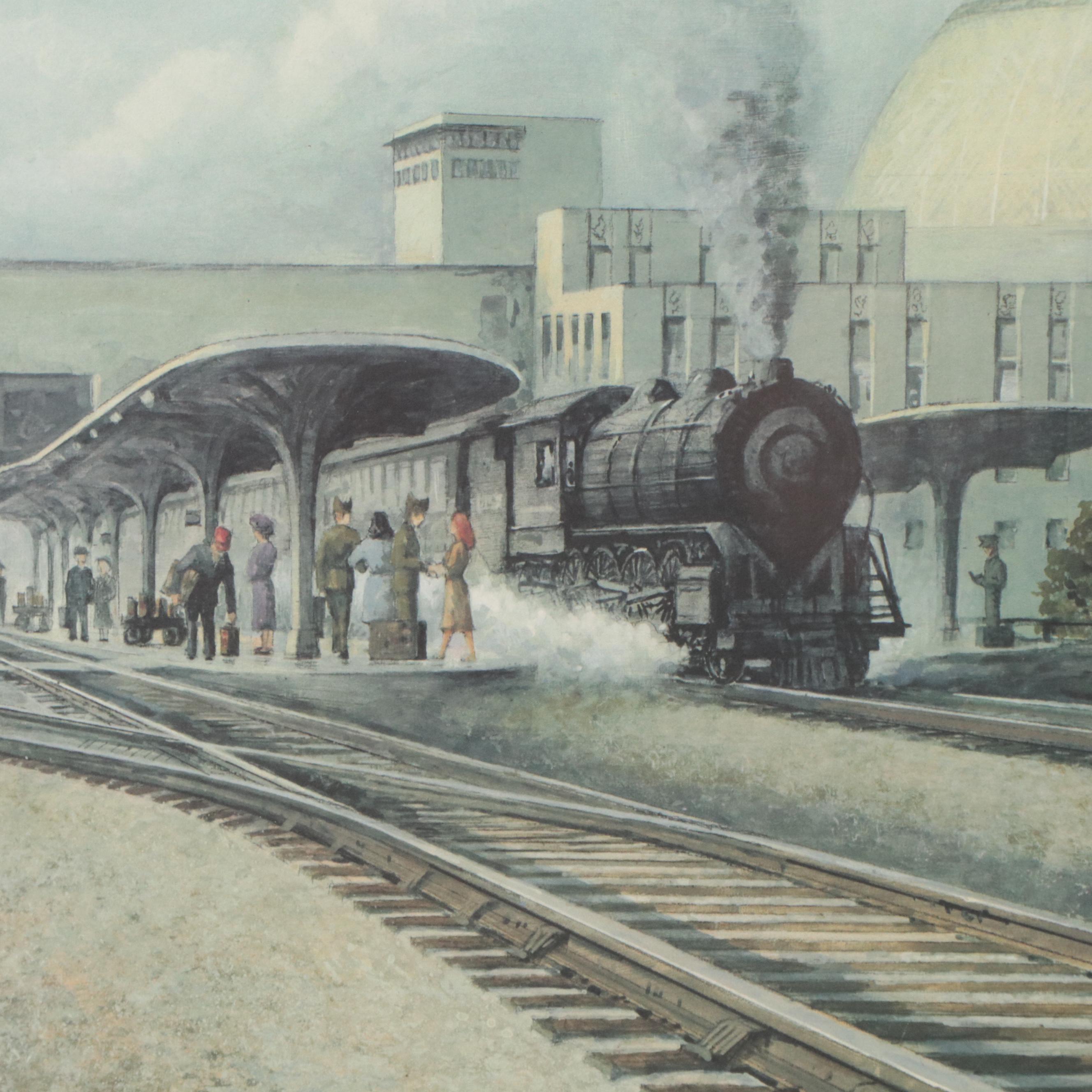 Richard Roflow Offset Lithograph of Union Terminal Train Station | EBTH