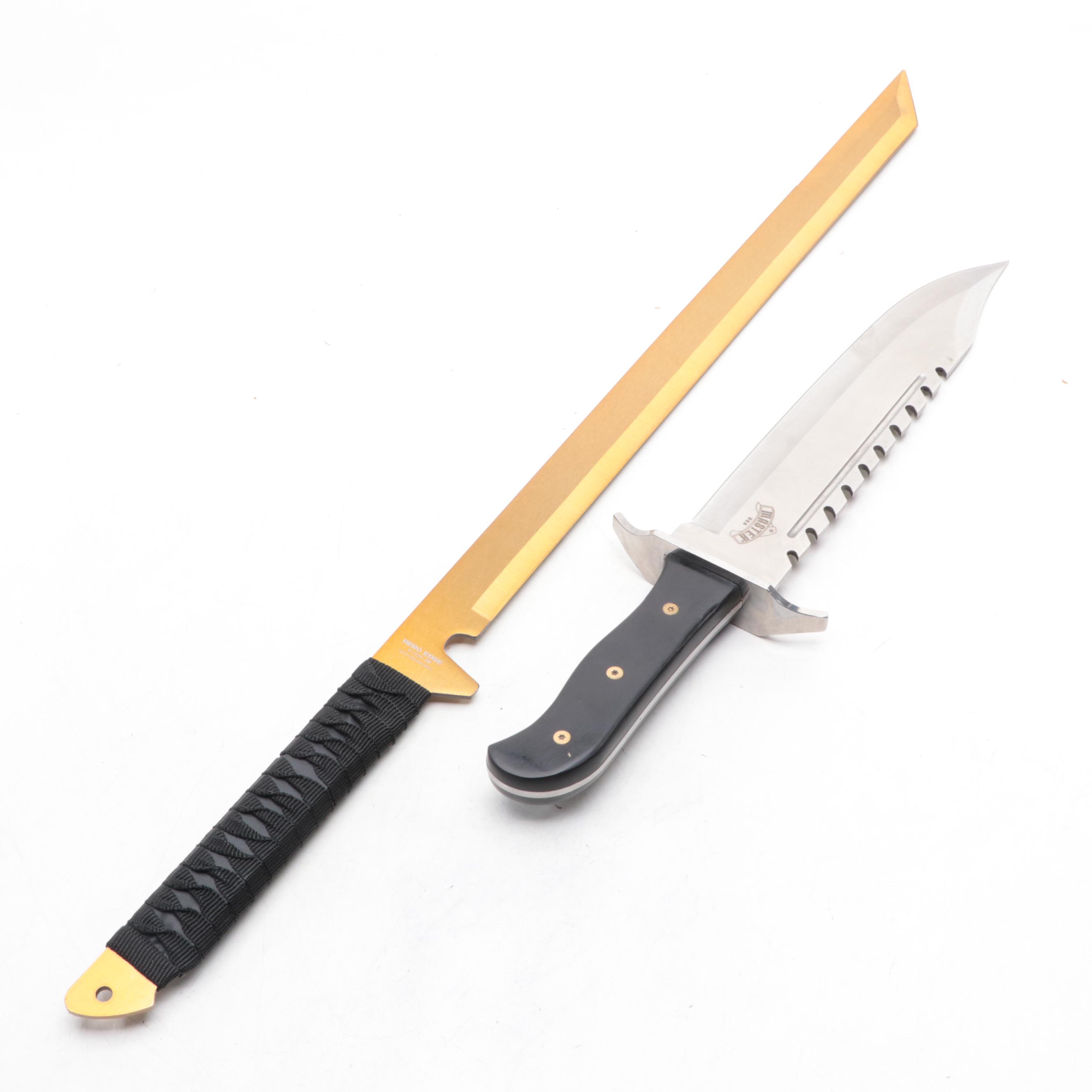 Hero Edge Chinese Fantasy Short Sword, Master Tactical Knife With Nylon ...