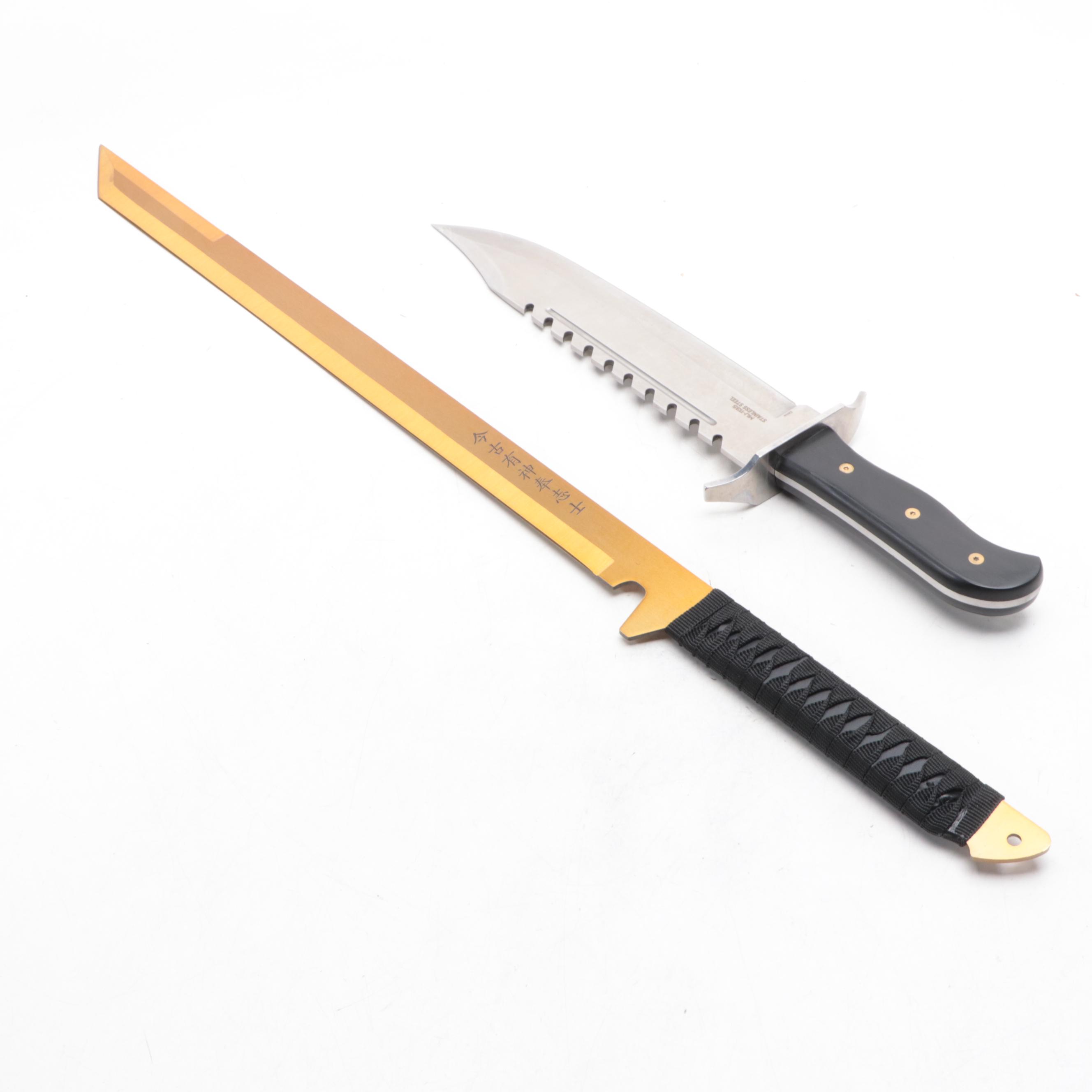 Hero Edge Chinese Fantasy Short Sword, Master Tactical Knife With Nylon ...