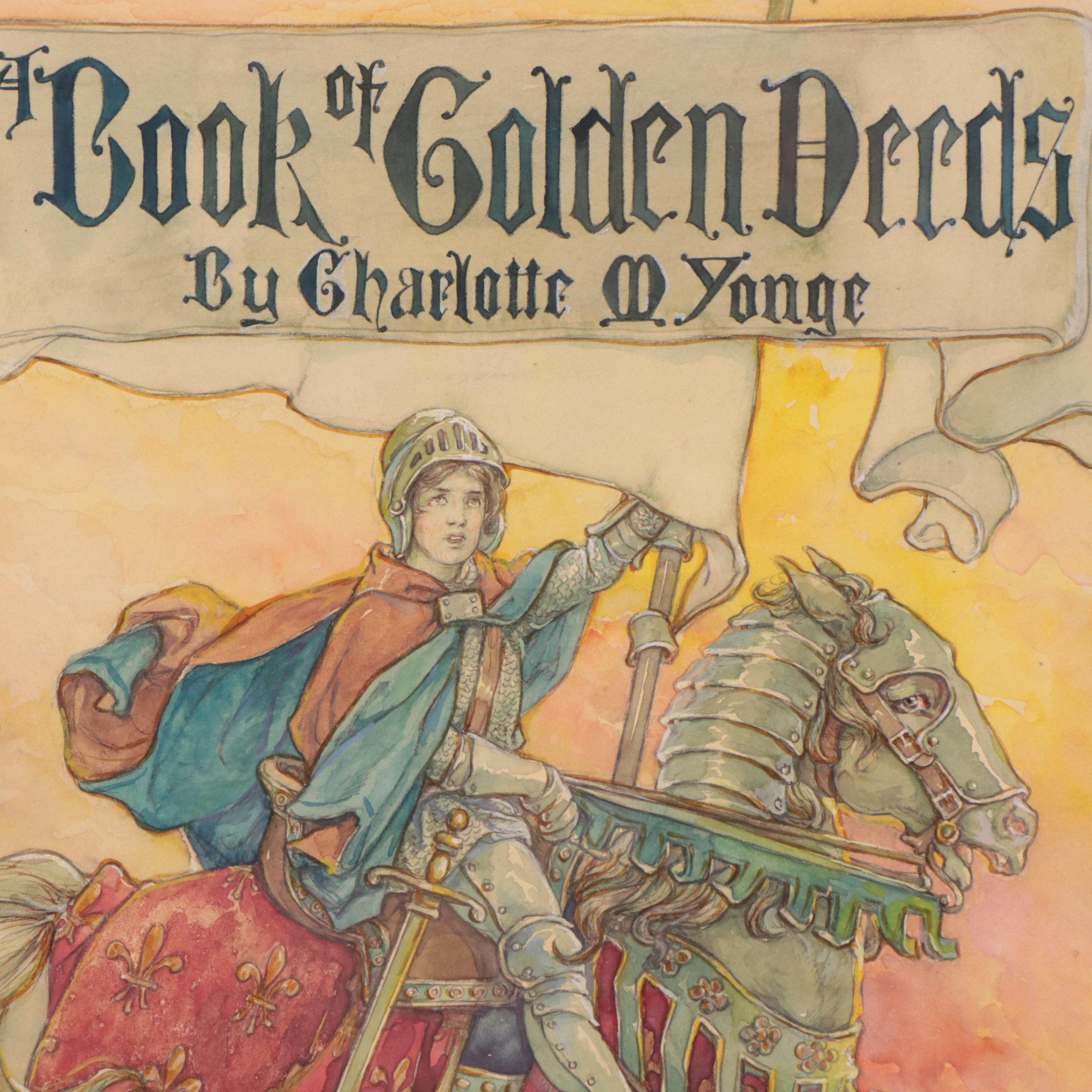 Clara M. Burd Watercolor Book Cover Illustration "A Book of Golden ...