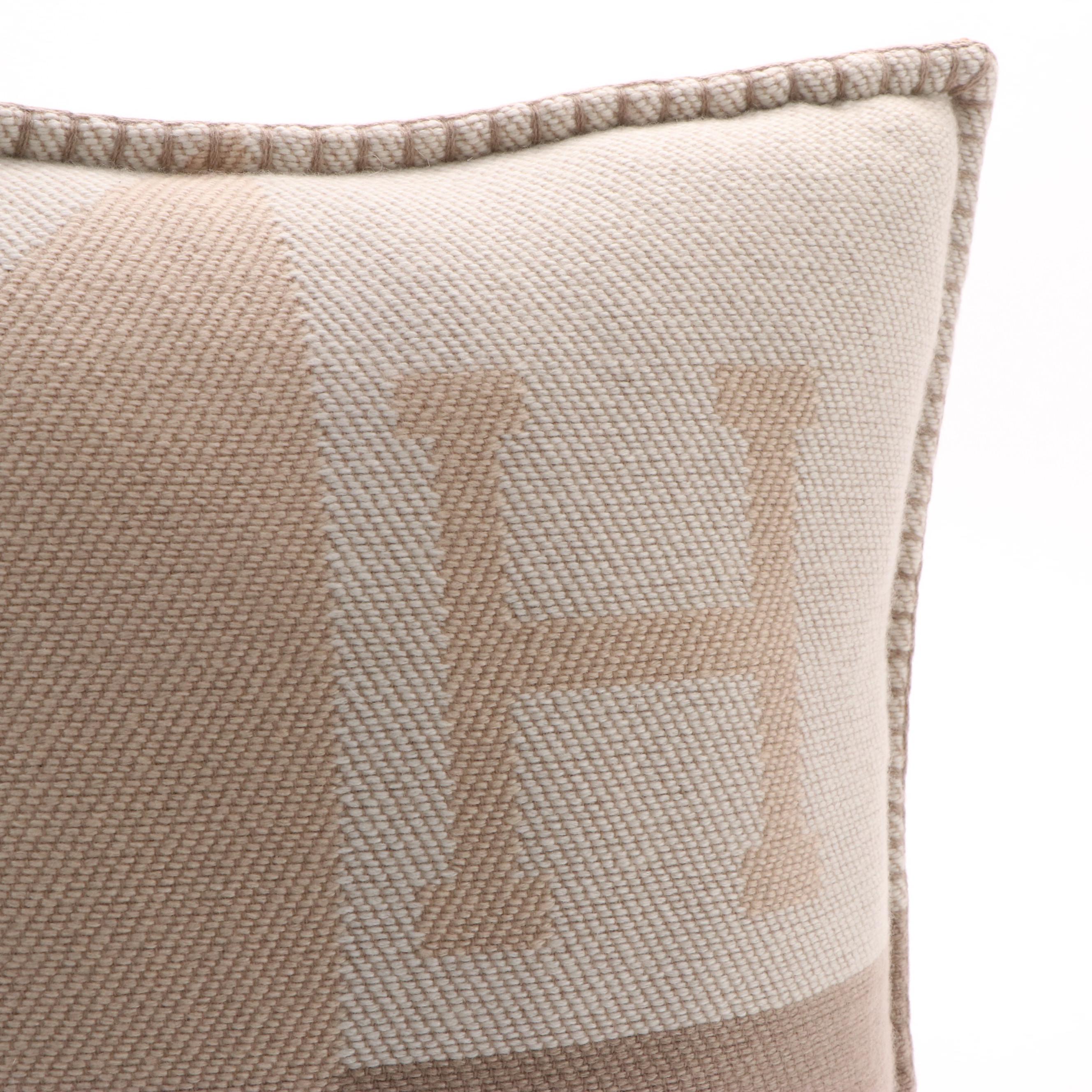 Hermès H Drapeau Cashmere Accent Pillow with Box | EBTH